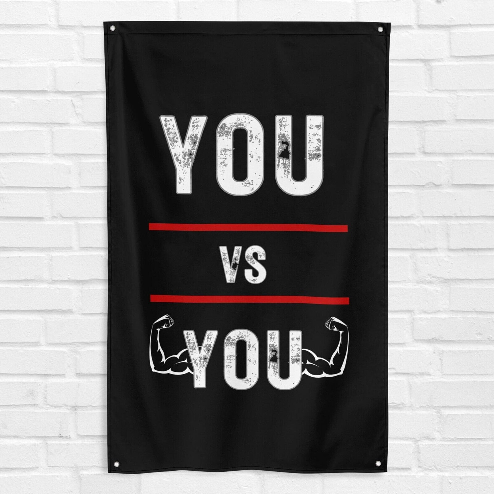 You vs You 3x5 ft Gym Flag Fitness Body Building Weightlifting Muscle ...