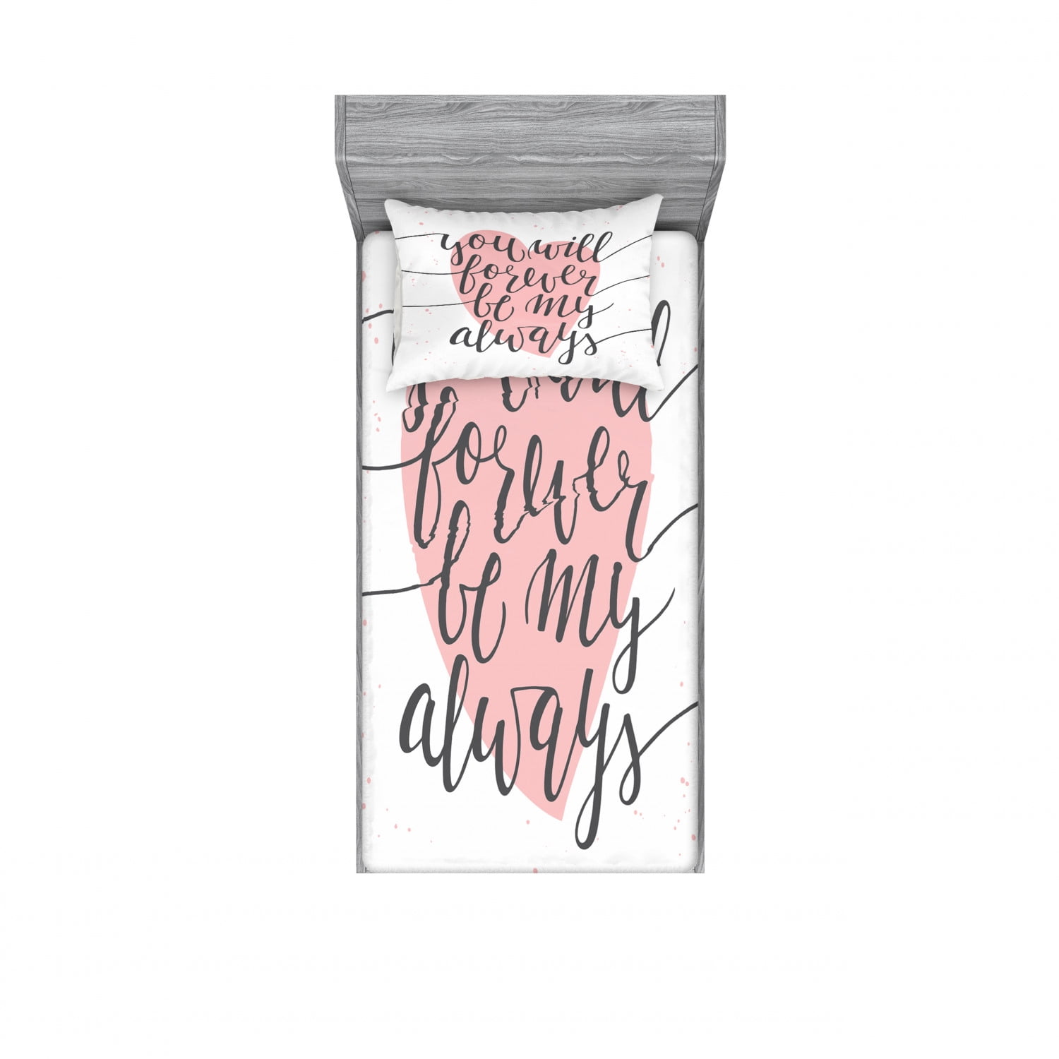 You will Forever Be My Always Bedding Set with Sheet & Covers, Romantic ...