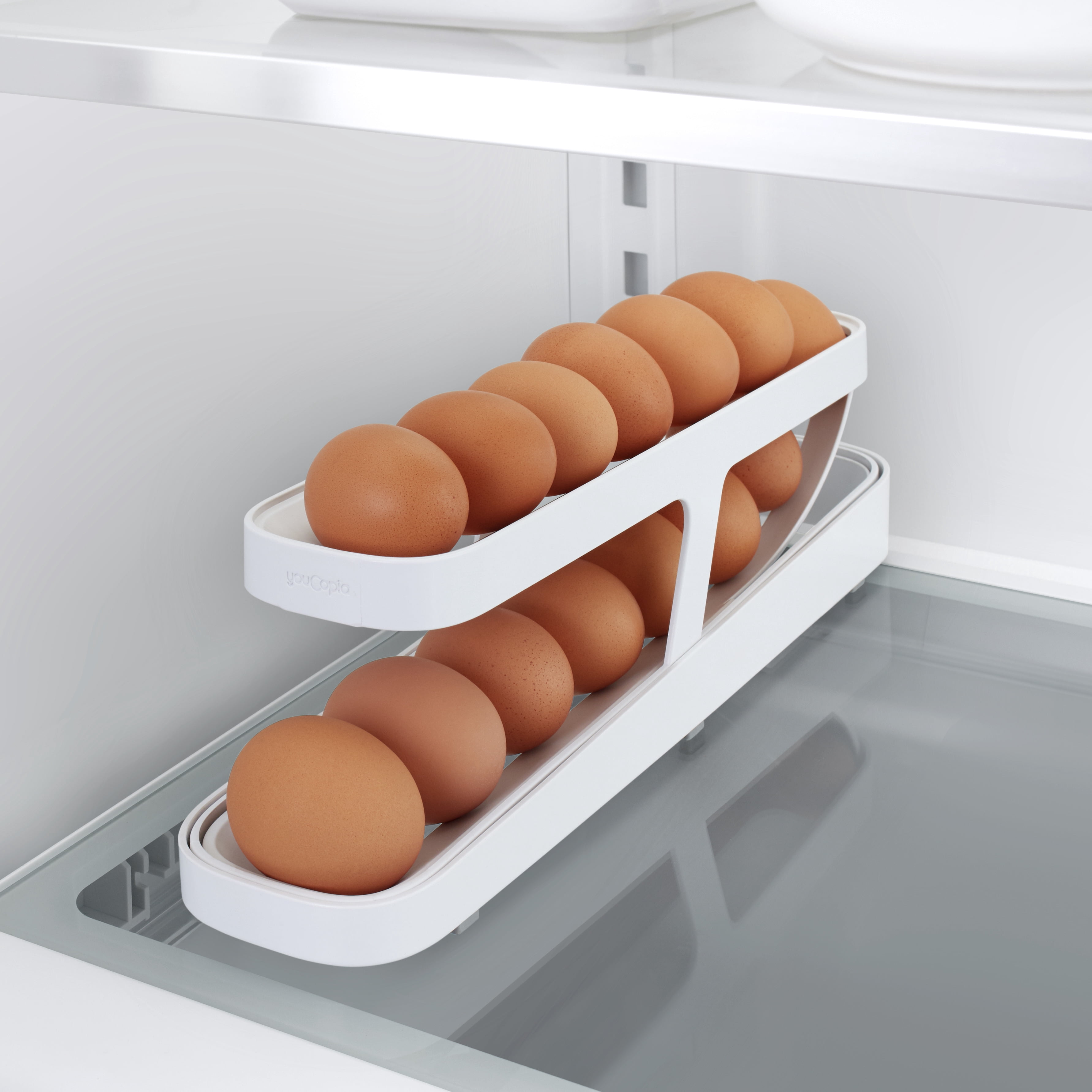 YouCopia RollDown® Egg Dispenser, Space-Saving Rolling Organizer for ...