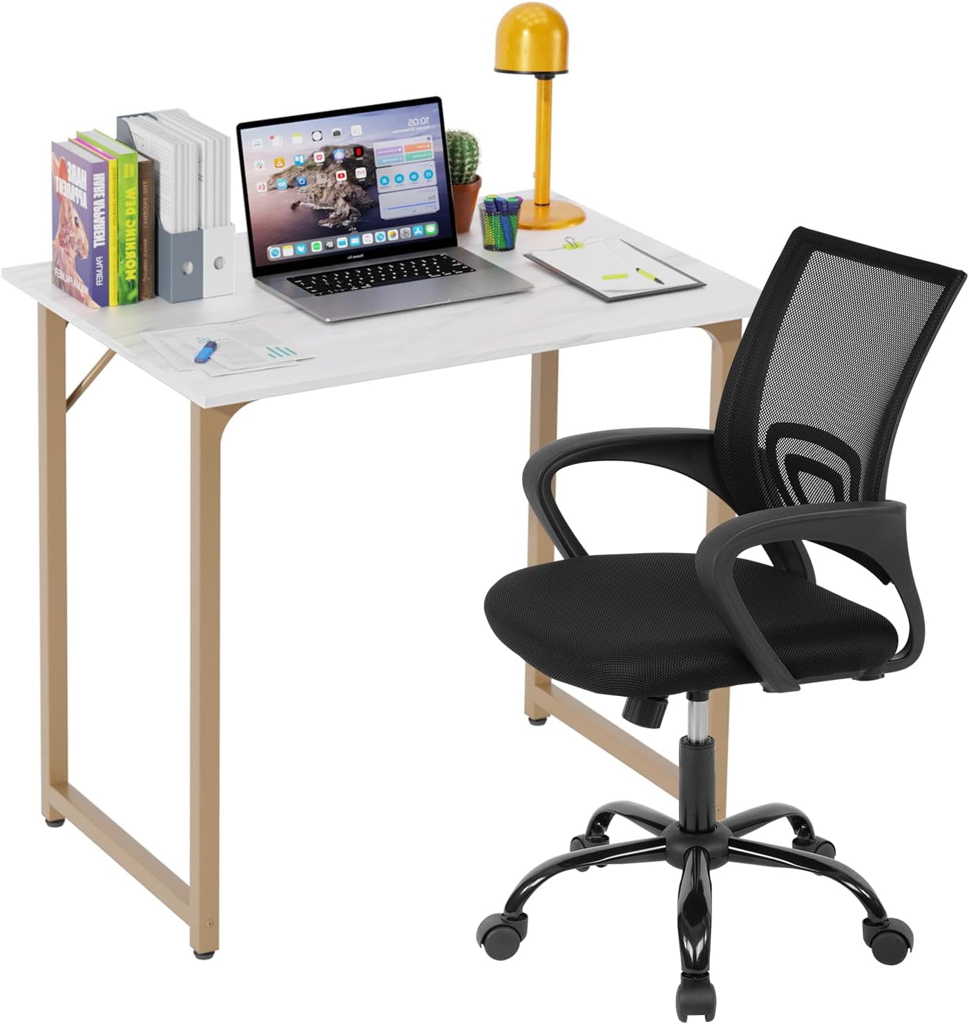 YouLLin 32 Inch Home Office Desk and Chair Set,32 Inch Computer Desk ...