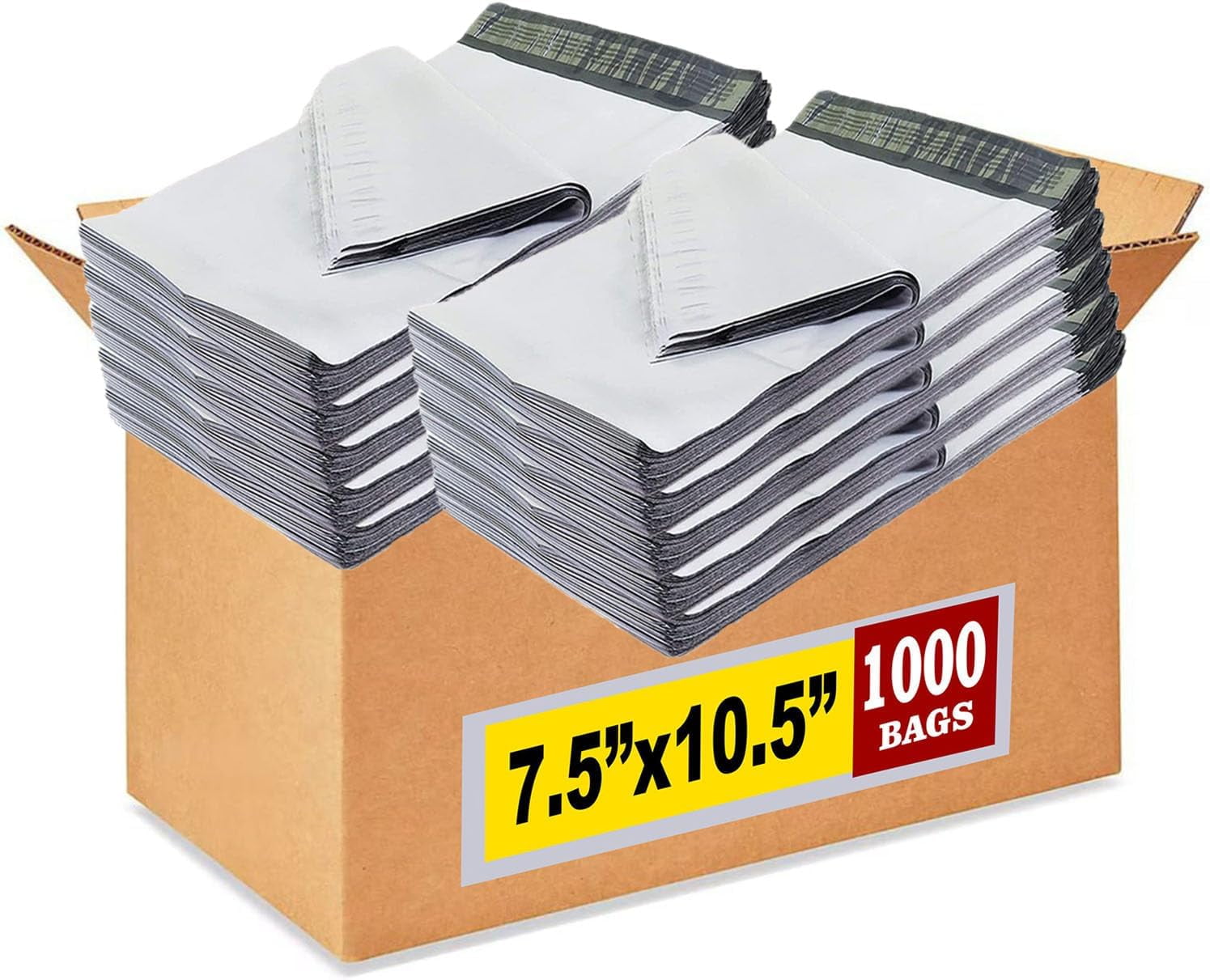 YouLLin 7.5x10.5 Inches White Poly Mailers, 1000-Pack Small Size #2 ...