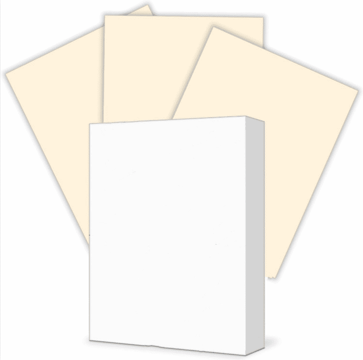 YouLLin 8.5” x 14” Ivory Copy Paper, 24lb Bond/60lb Text, 89gsm, 500 ...