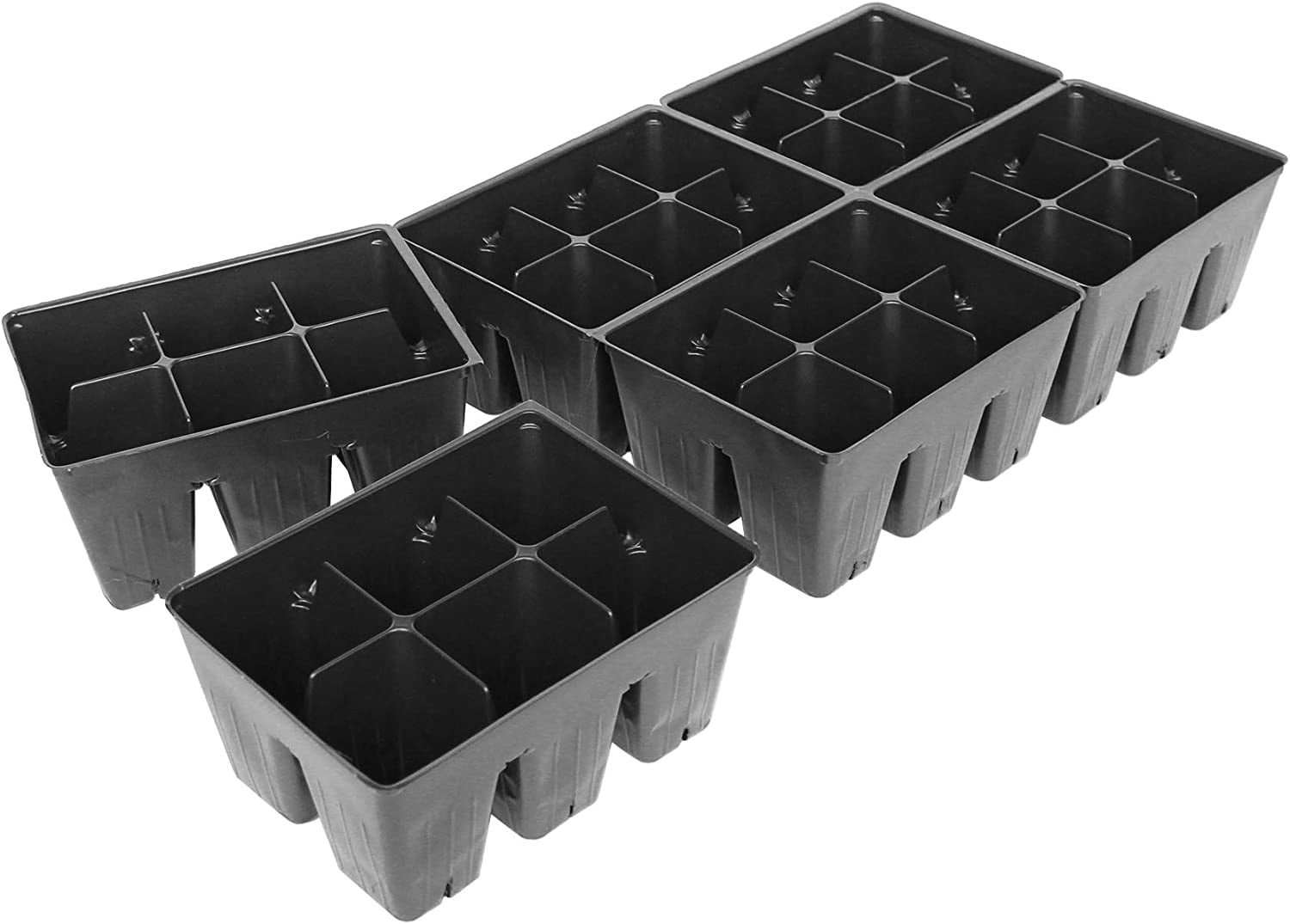 YouLLin Black Plastic Garden Tray Inserts - 20 Sheets of 36 Planting ...
