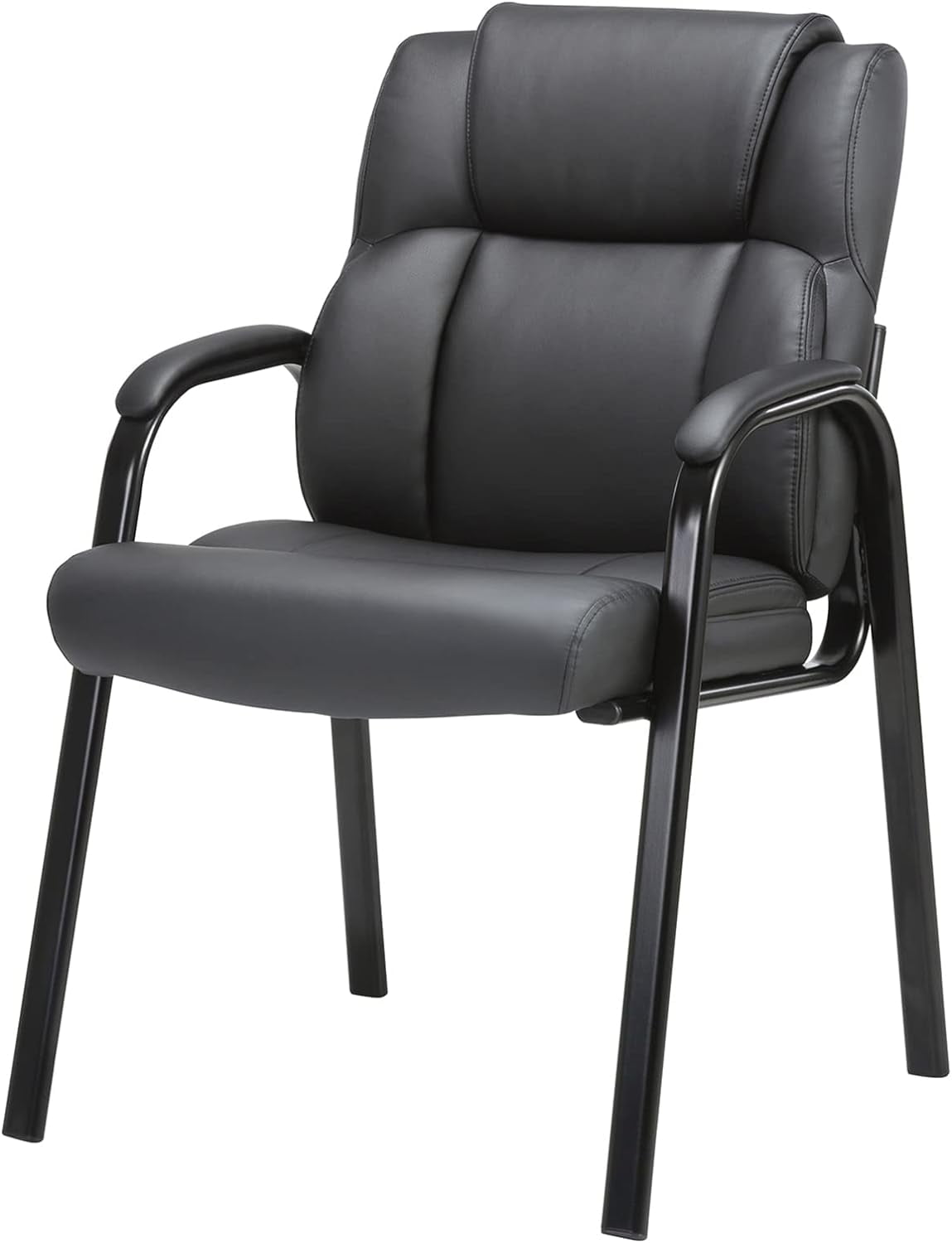 YouLLin Classic Leather Soft Reception Chair with Padded Armrests and ...