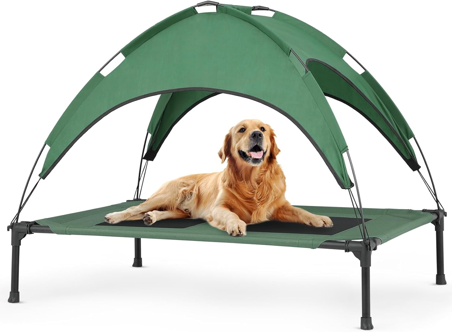 YouLLin Elevated Dog Bed with Canopy Raised Indoor/Outdoor Cooling ...