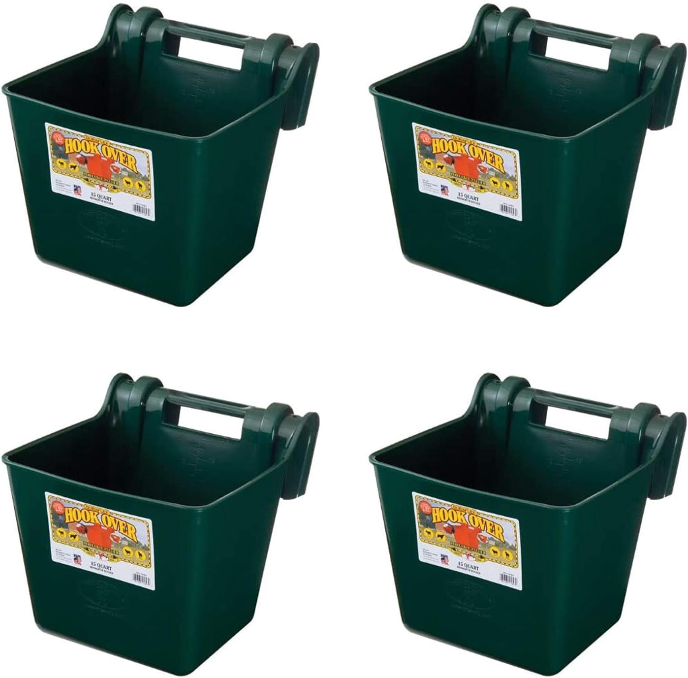 YouLLin HF15GREEN Heavy Duty 15 Quart Mountable Plastic Hook Over ...