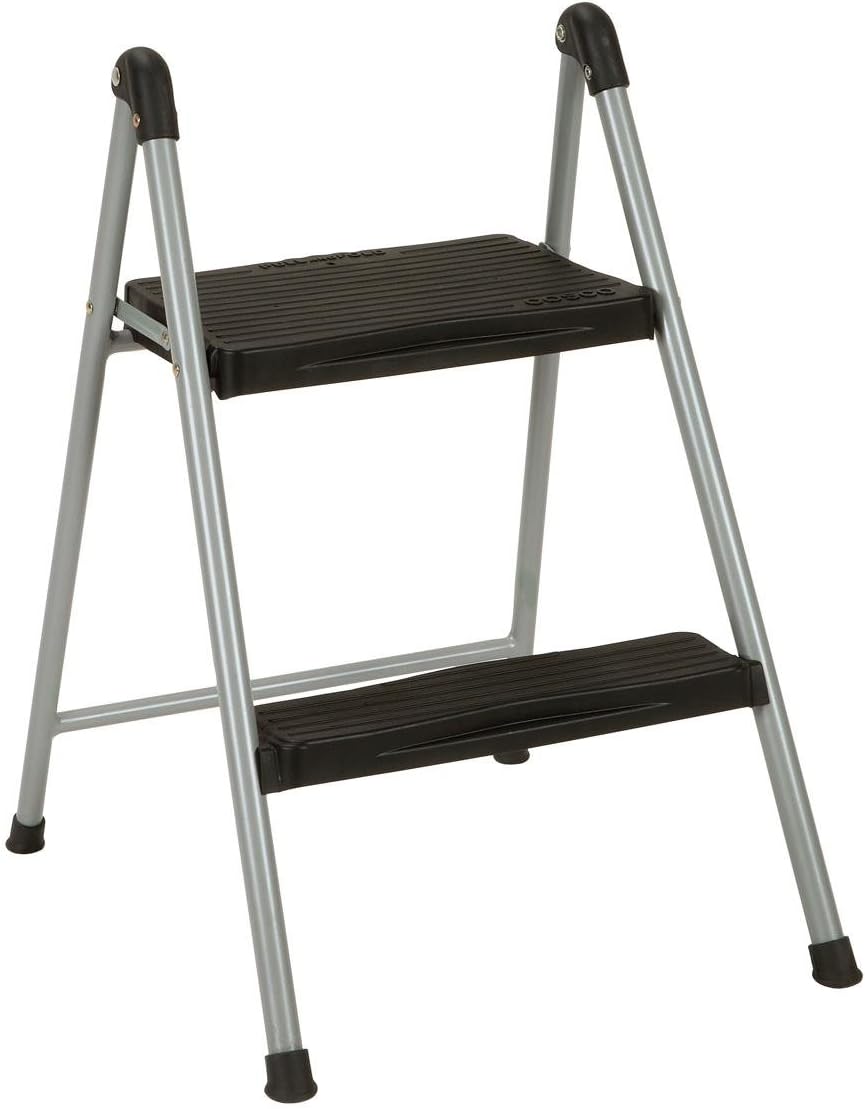 YouLLin Lightweight Steel Step Stool, Easy One-Handed Fold and Unfold ...