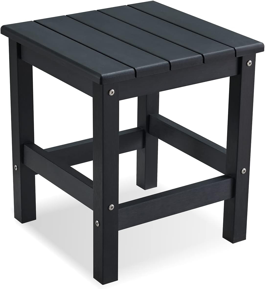 YouLLin Outdoor Side Table, 20"*20" Poly Lumber End Table, Brown ...