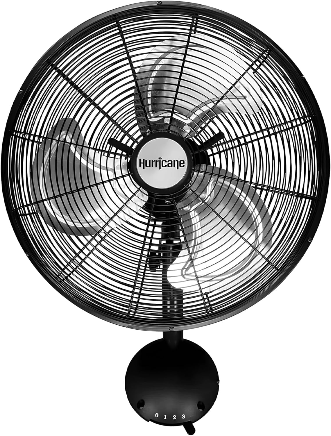 YouLLin Pro High Velocity Oscillating Metal Wall Mount Fan w/ 3 Speeds ...
