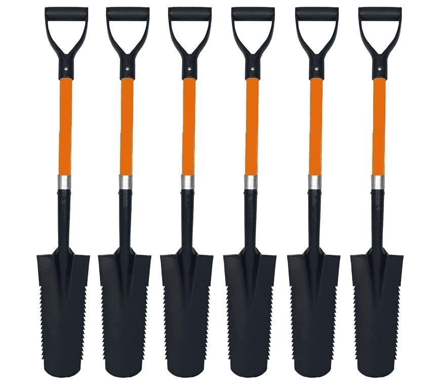 Short Handle Drain Spade Teeth Shovel (6 Pack), Sharp Shooter Shovel ...