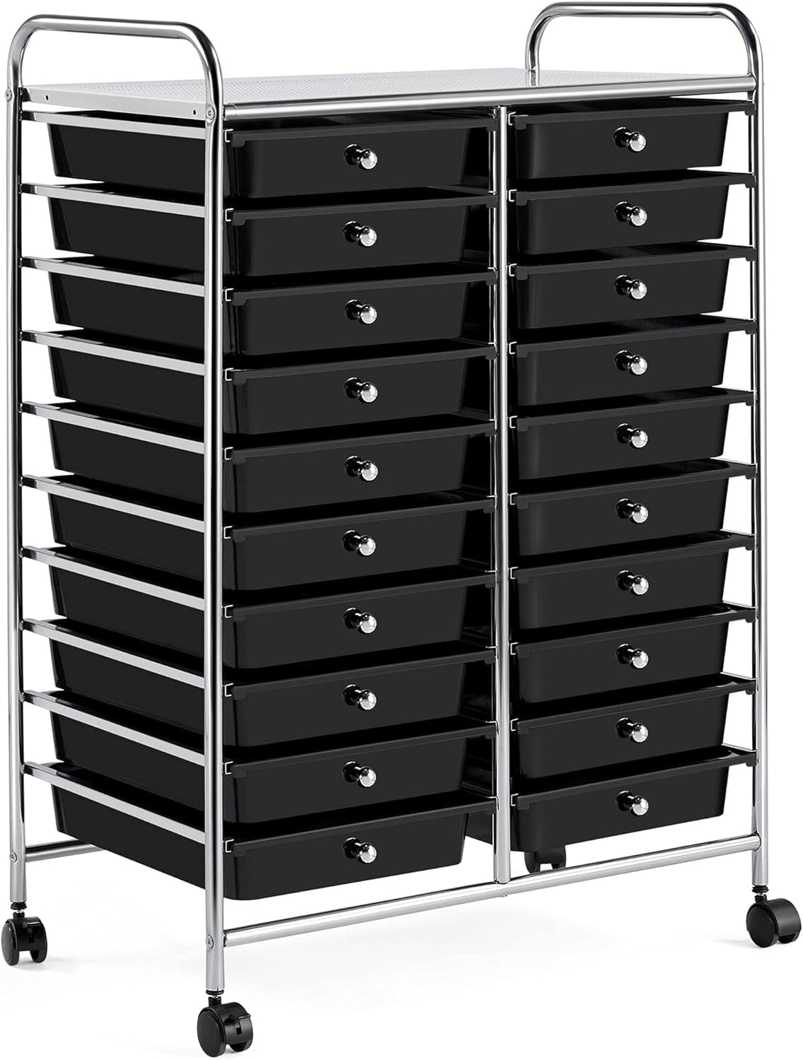 YouLLin Utility Cart with 20 Drawers Rolling Cart Organizer Plastic ...