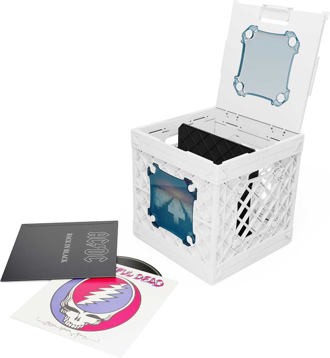 YouLLin - Vinyl Record Storage Crate Modular Storage Cube for LP Albums ...