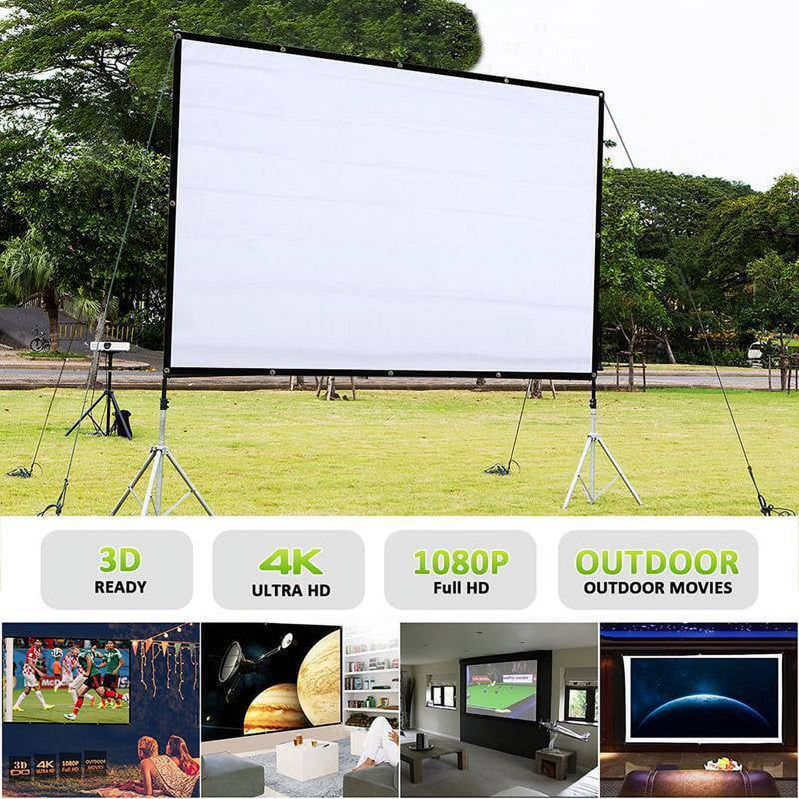YouLoveIt 120 inch Projection Screen 16:9 Portable Projector Movies ...