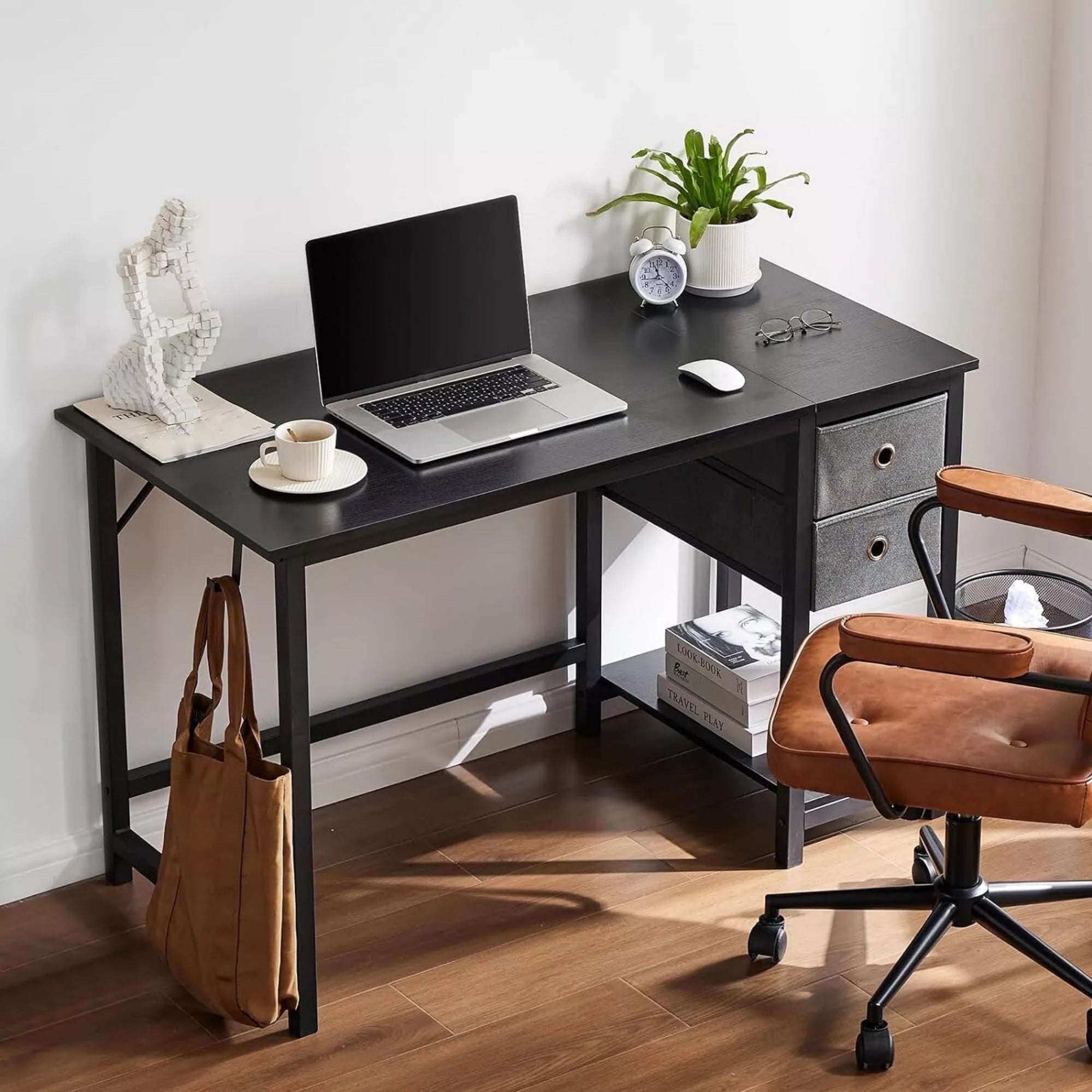 YouLoveIt 48" Computer Desk Home Office Desk with Monitor Stand, Large ...