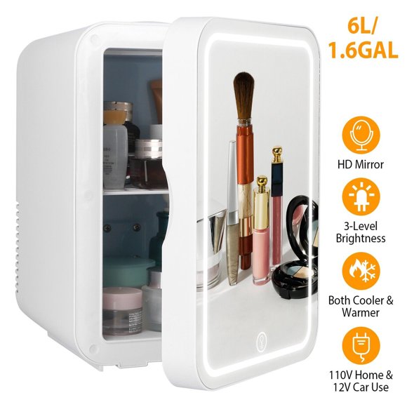 Mirrored Mini Fridge