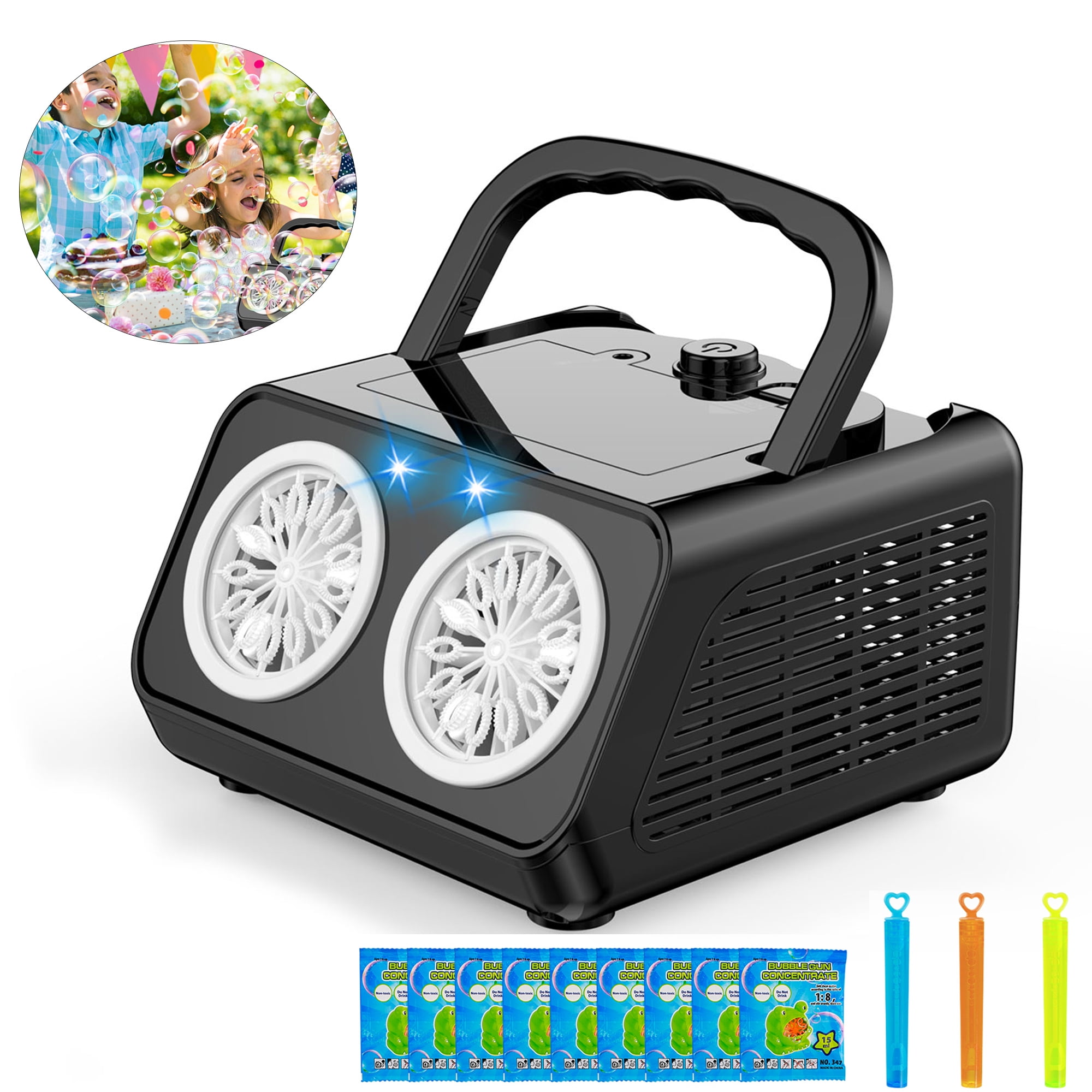 YouLoveIt Bubble Machine Automatic Bubble Blower Machine for Kids, Dual ...