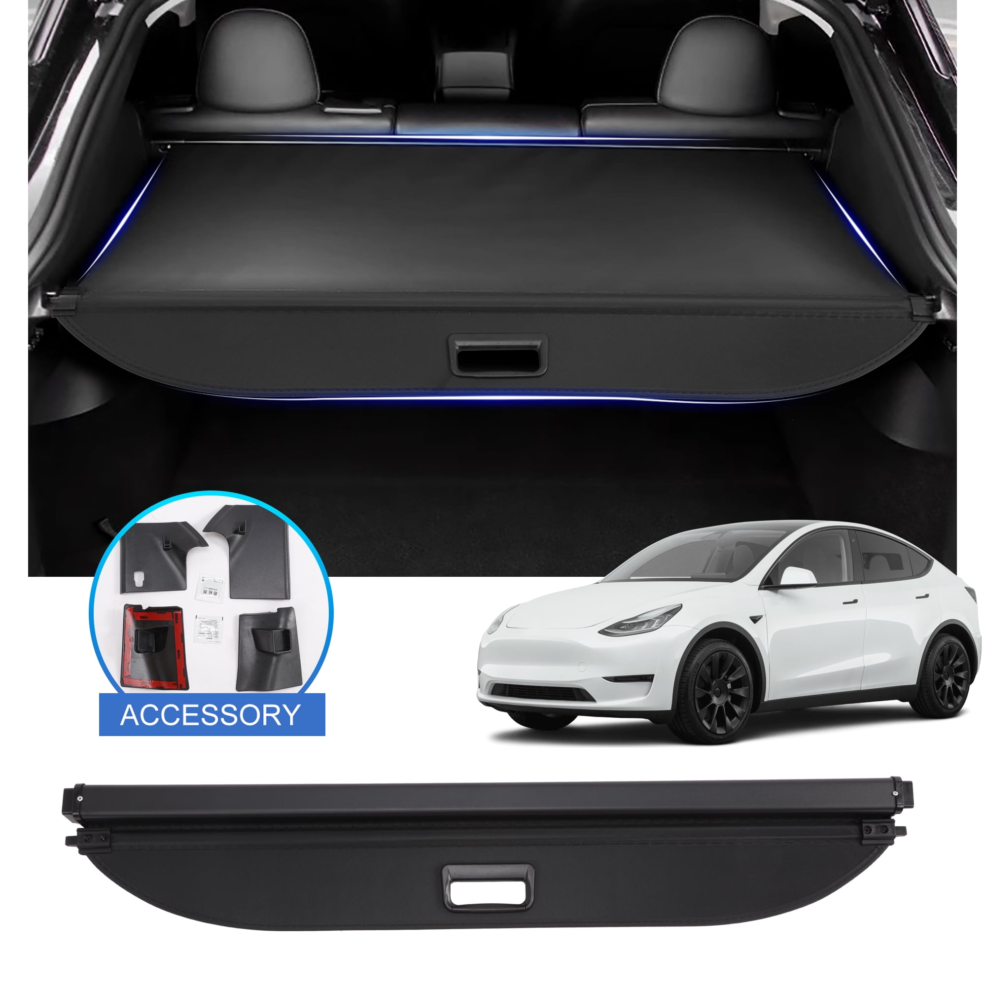 YouLoveIt Cargo Cover For 2020-2022 Tesla Model Y Retractable Trunk ...