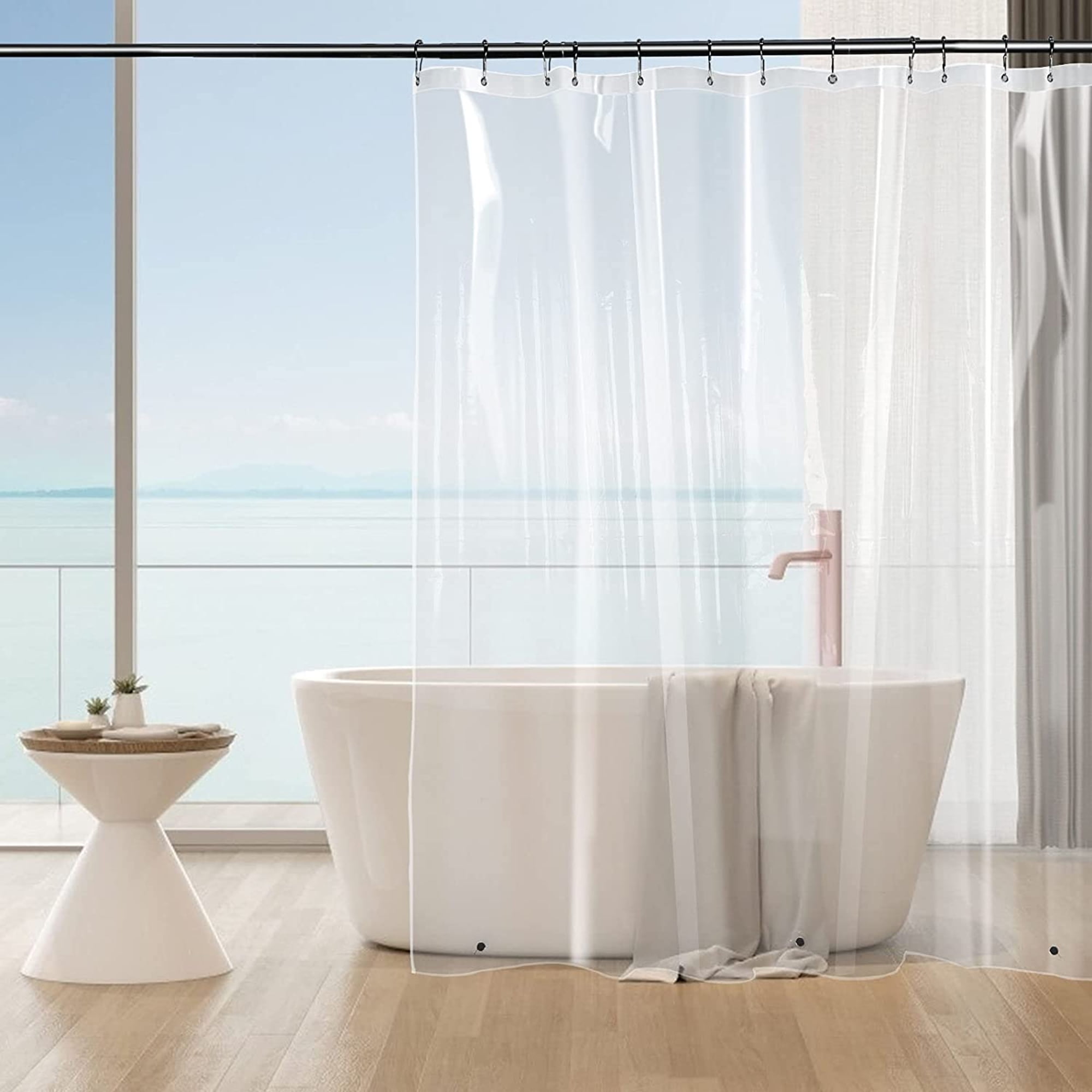 YouLoveIt Clear Shower Curtain Liner 72" x 72" Lightweight Shower Liner ...