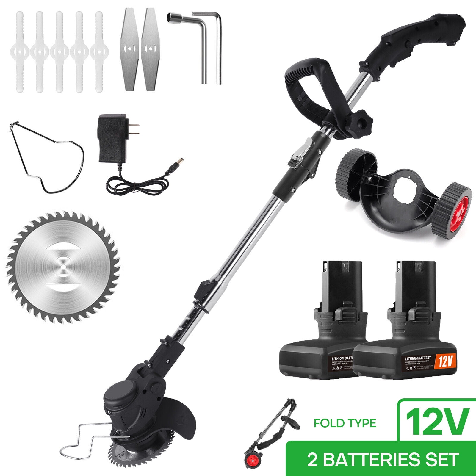 YouLoveIt Cordless Electric Weed Eater Weed Grass Trimmer Edger ...