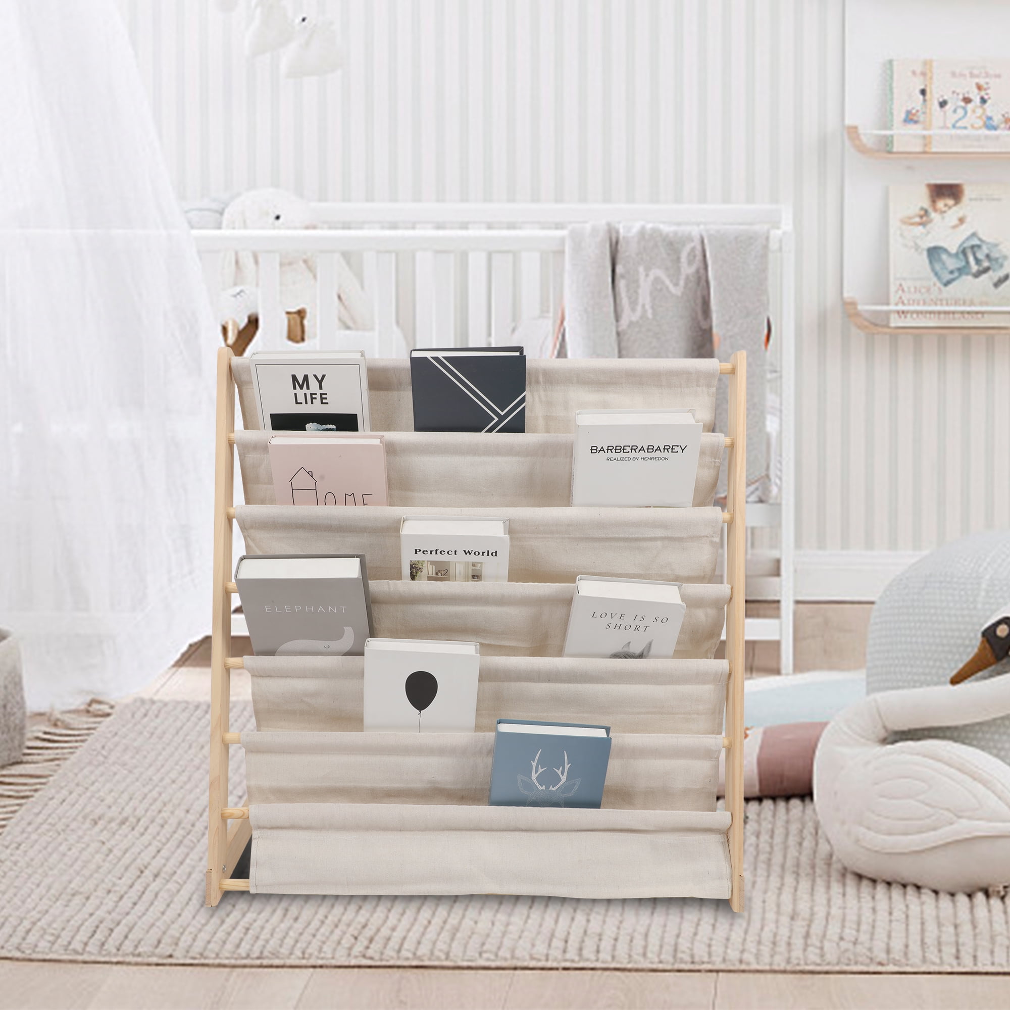 YouLoveIt Creative Children Book Rack 6-Layer Portable Storage Shelf ...