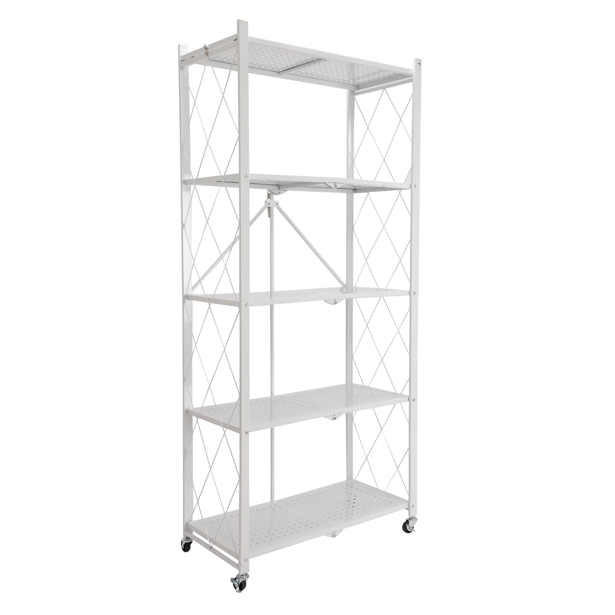 YouLoveIt Duty Storage Shelf Metal Storage Rack Movable Shelving 27" W ...
