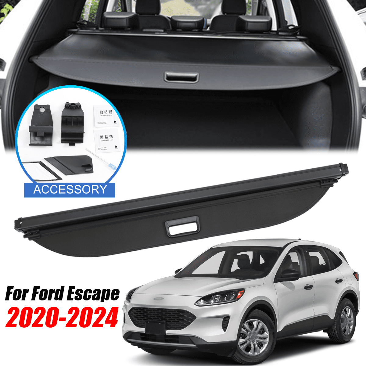 YouLoveIt Fit For Ford Escape 2020-2024 Cargo Cover Trunk Luggage Shade ...