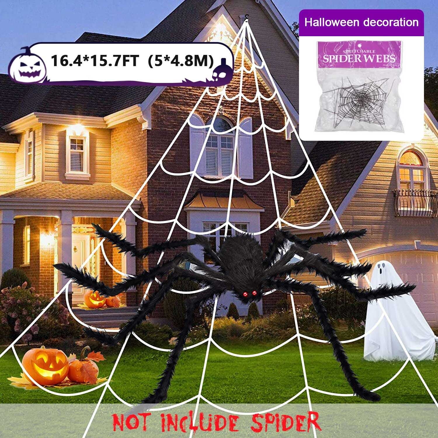YouLoveIt Giant Spider Halloween Decorations Giant Spider Web Large ...