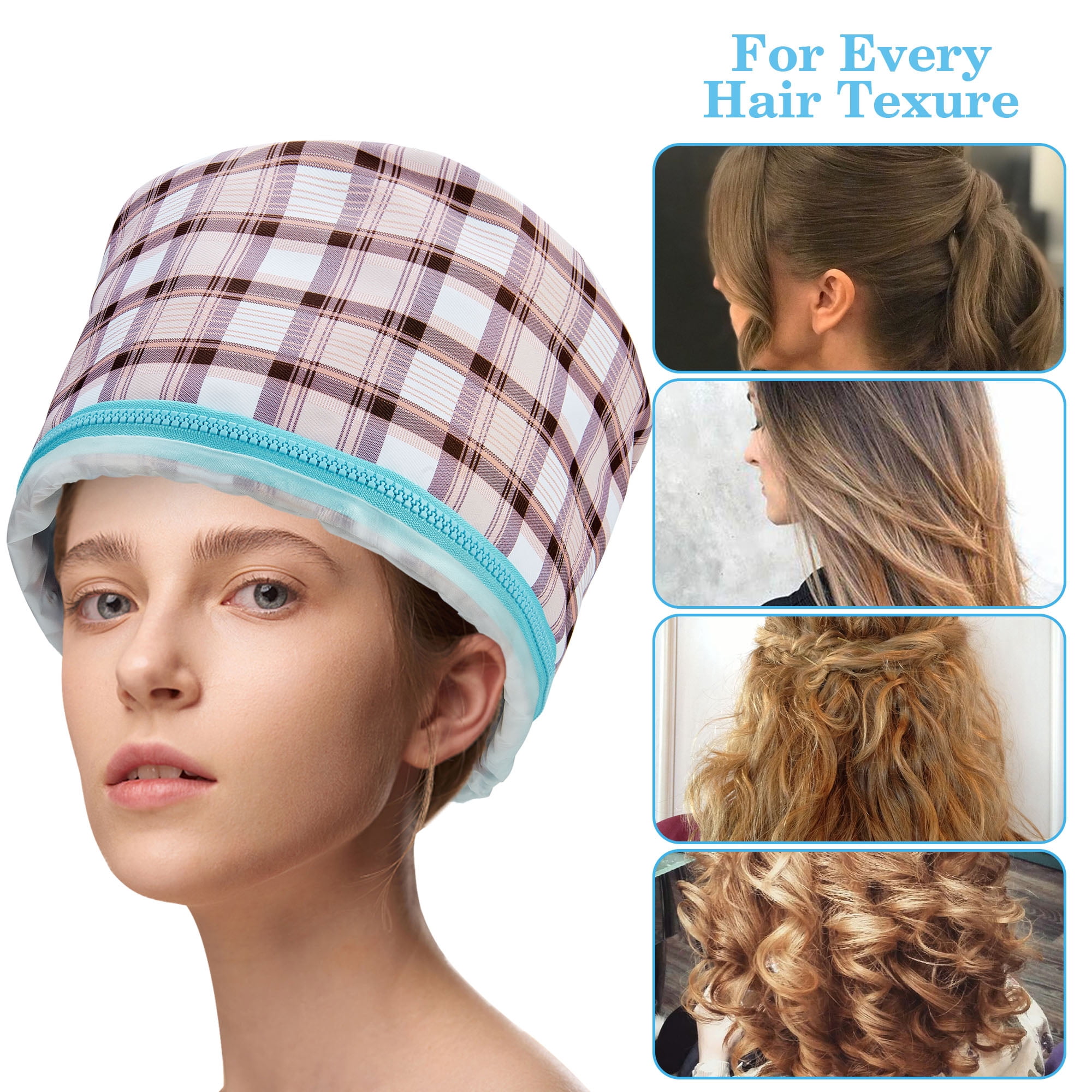 YouLoveIt Heated Cap Thermal Hair Heat Cap Steamer Cap Electric Hair ...
