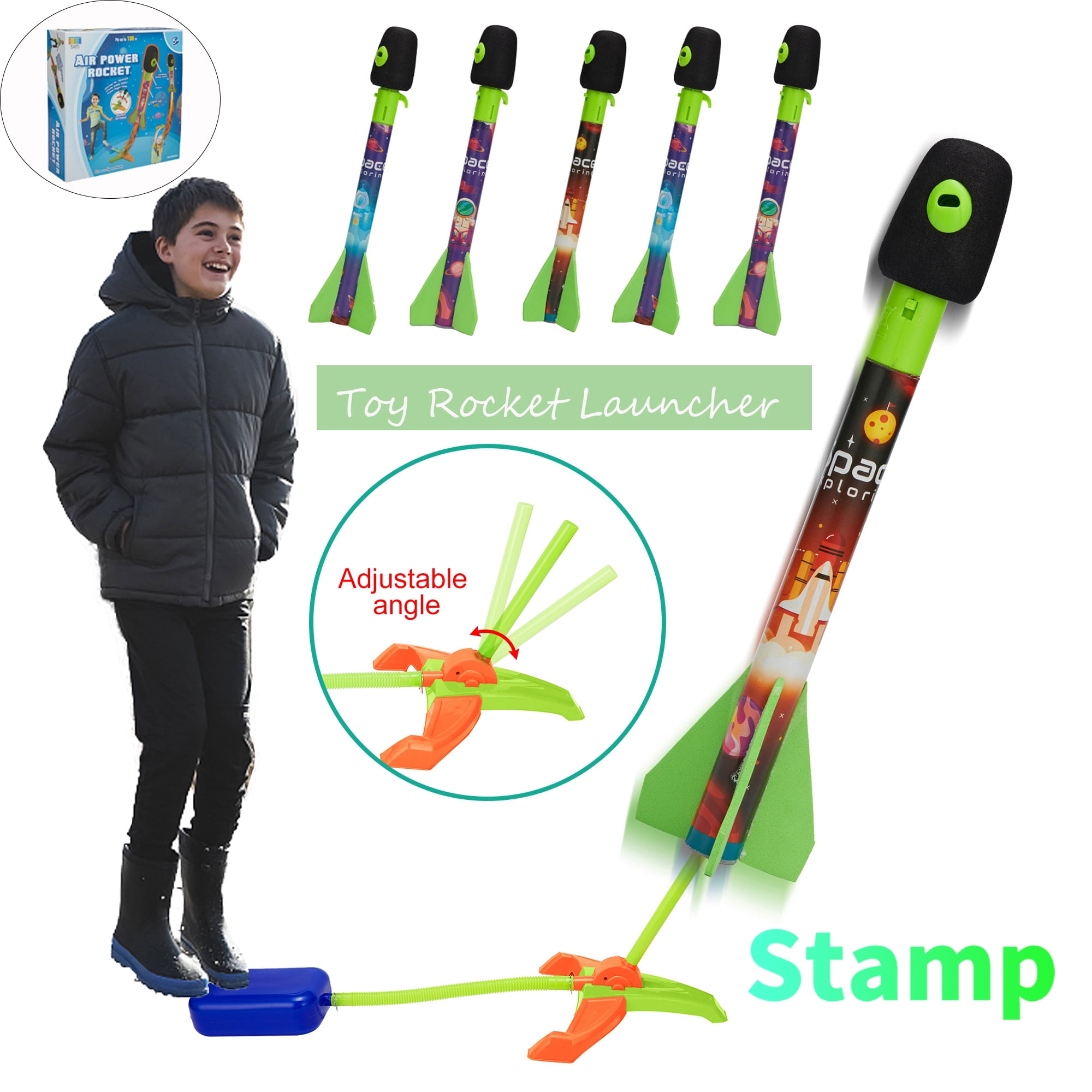 YouLoveIt Kids Toys Rocket Launcher for Kids Rockets Launchers Jump ...