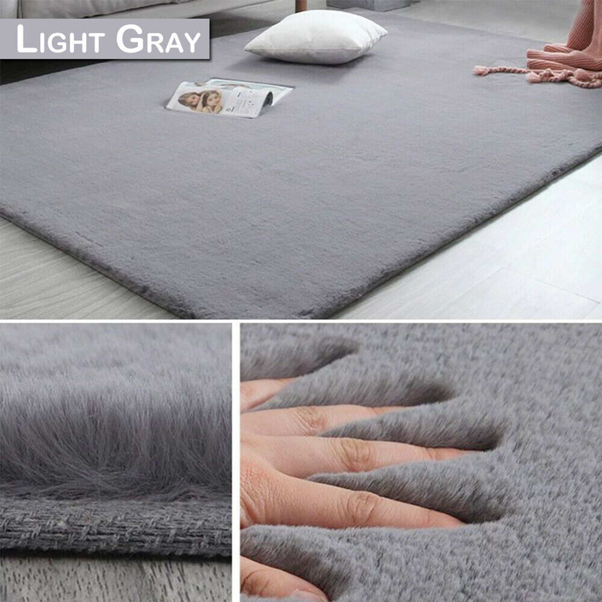 YouLoveIt Soft Fluffy Rugs Rectangle Fur Area Rugs Floor Mat Bedroom ...