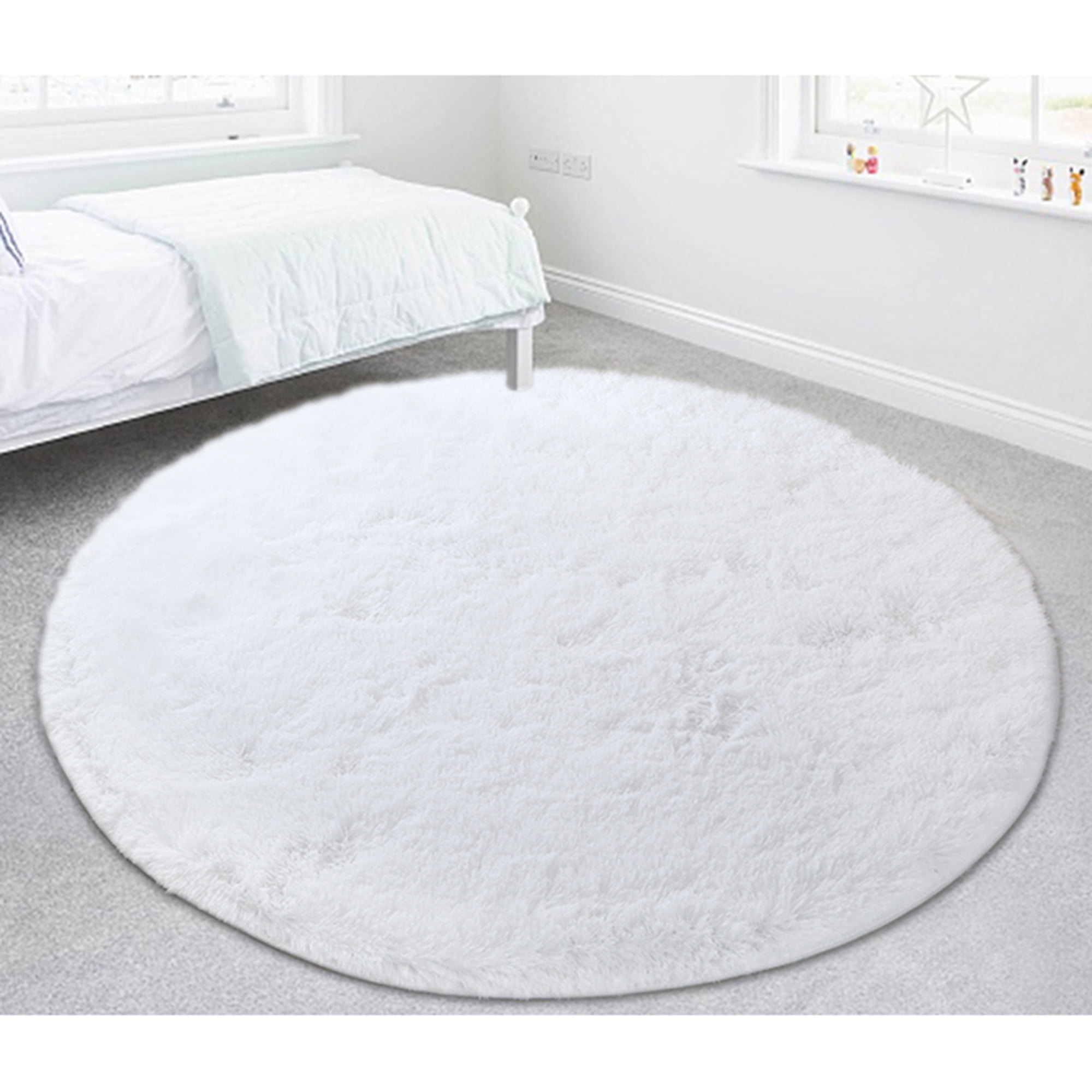 YouLoveIt Soft Round Area Rug Fluffy Circle Rug for Kids Girls Boys ...