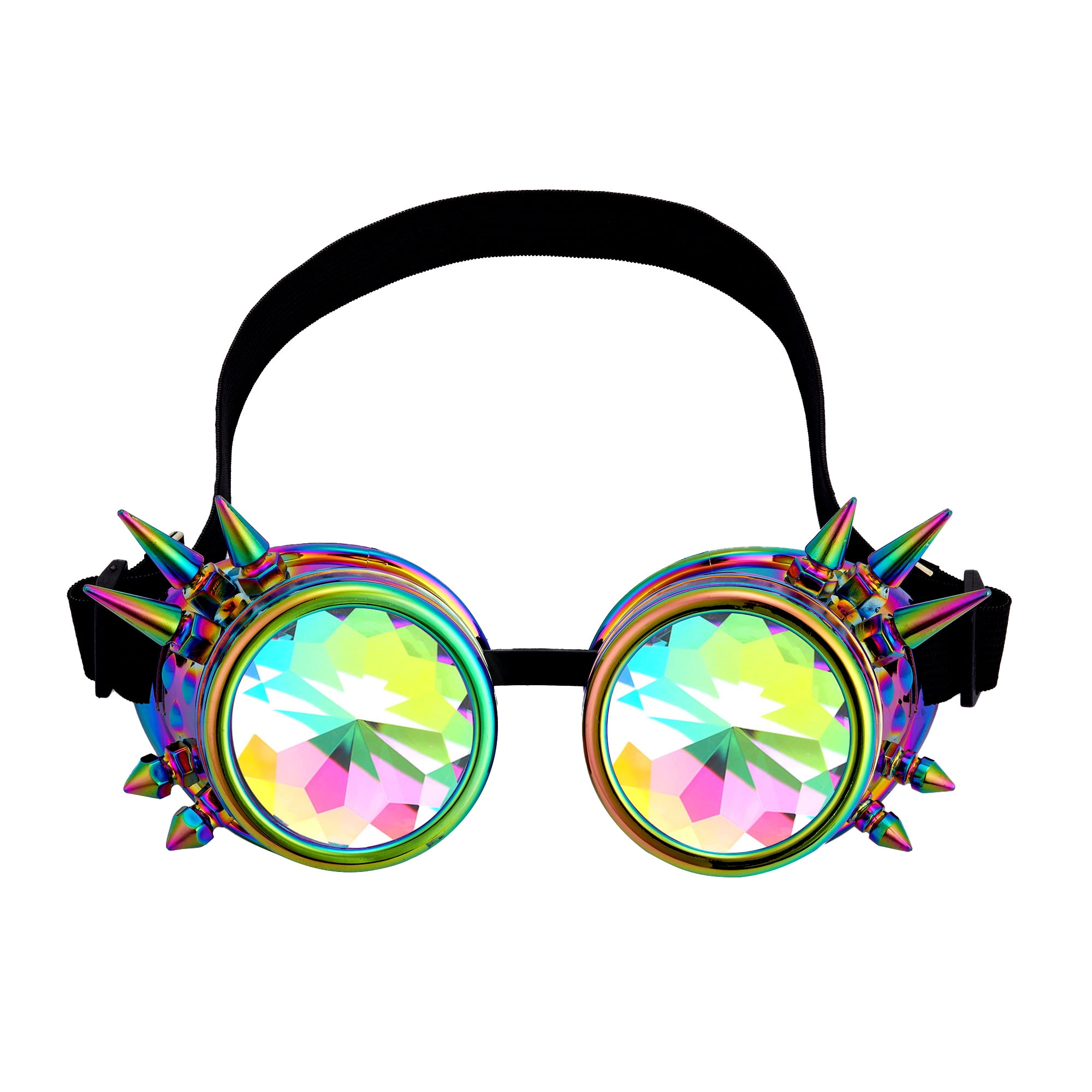 YouLoveIt Steampunk Glasses Rave Rainbow Crystal Lenses Steampunk ...