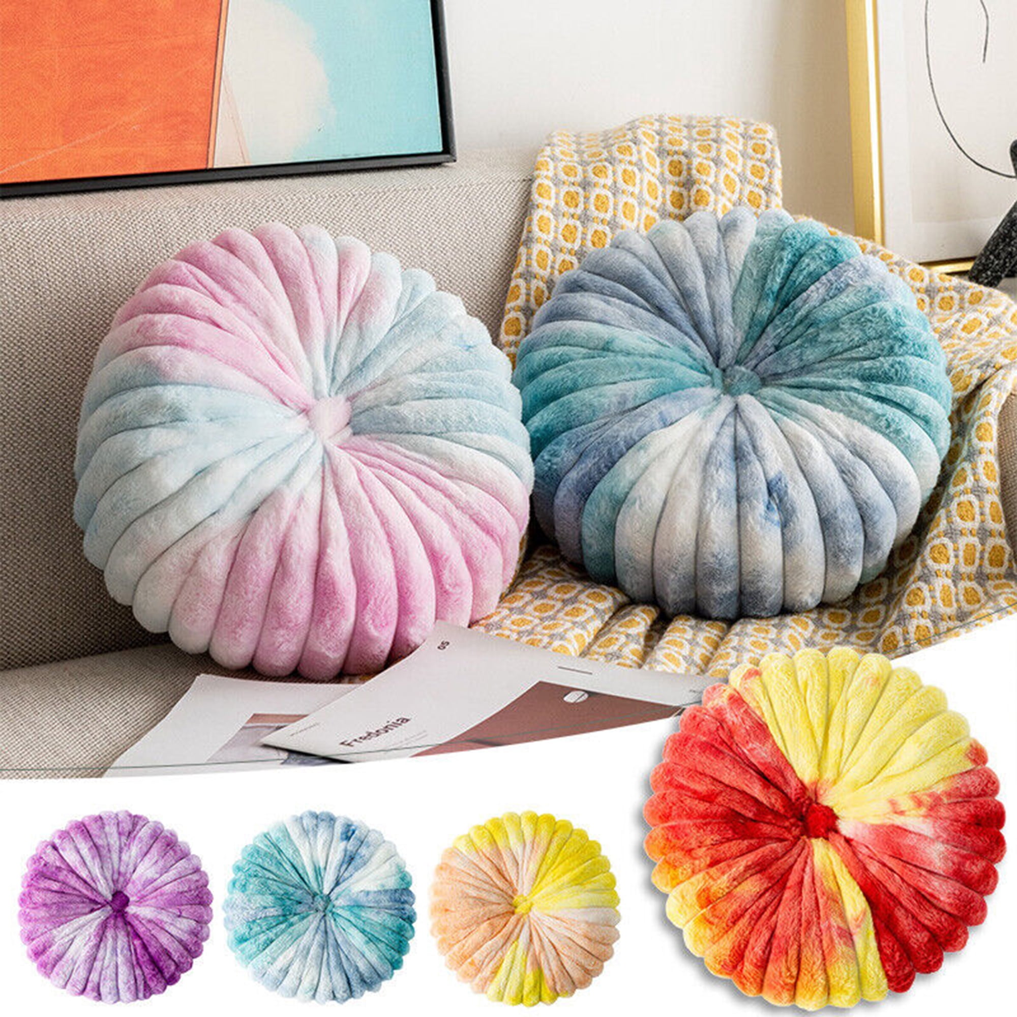 YouLoveIt Throw Pillow for Couch Decorative Pumpkin Round Cushion 18 ...