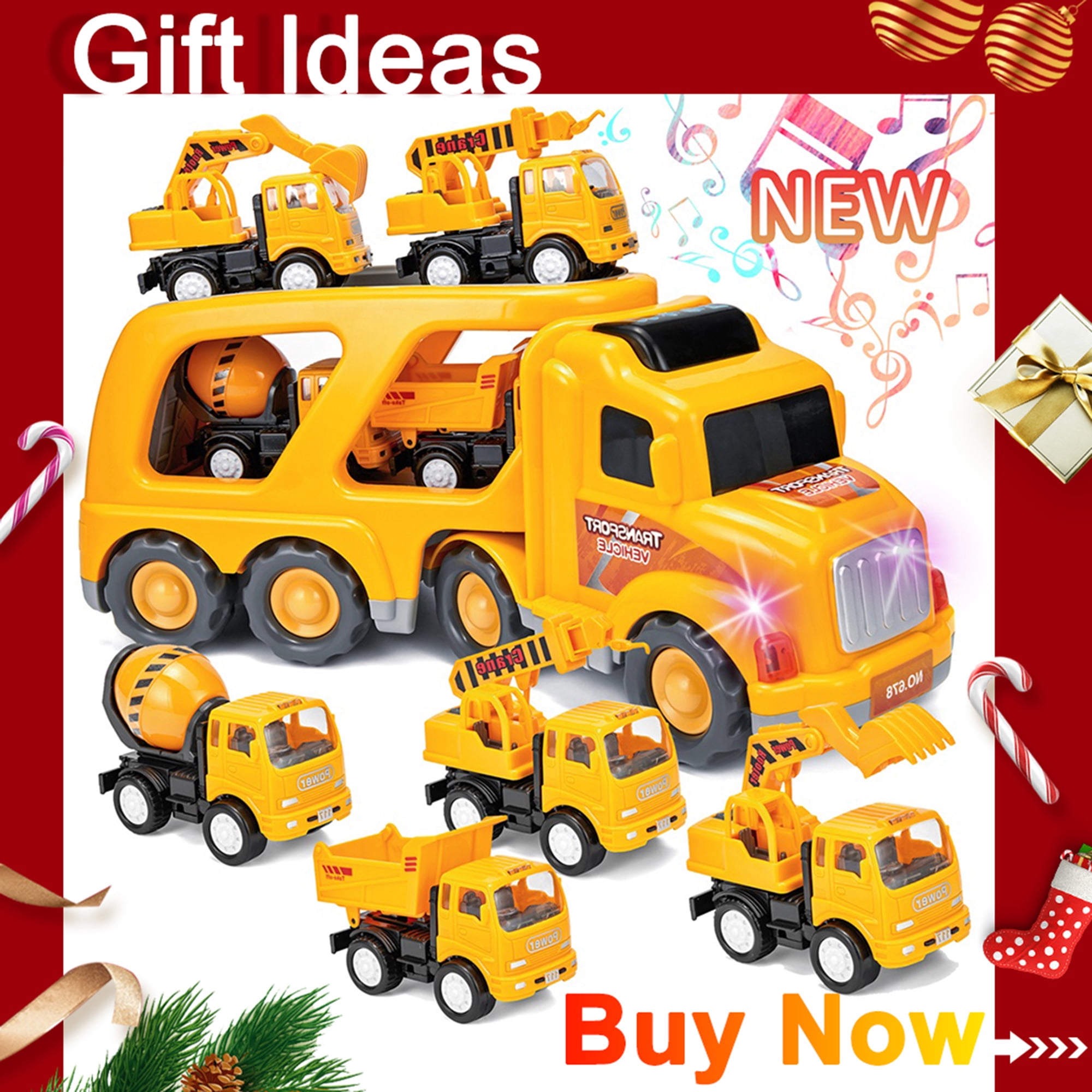 YouLoveIt Transport Car Toys Friction Powered Carrier Truck Set ...