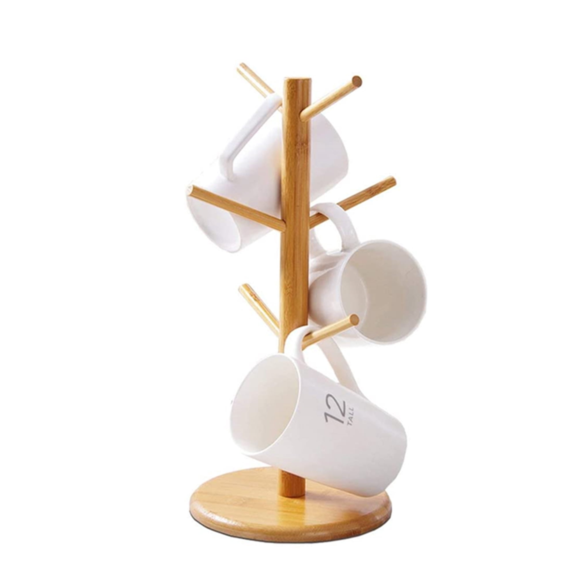 YouLoveIt Tree Shape Wood Coffee Tea Cup Rack Holder Cup Rack Tree ...