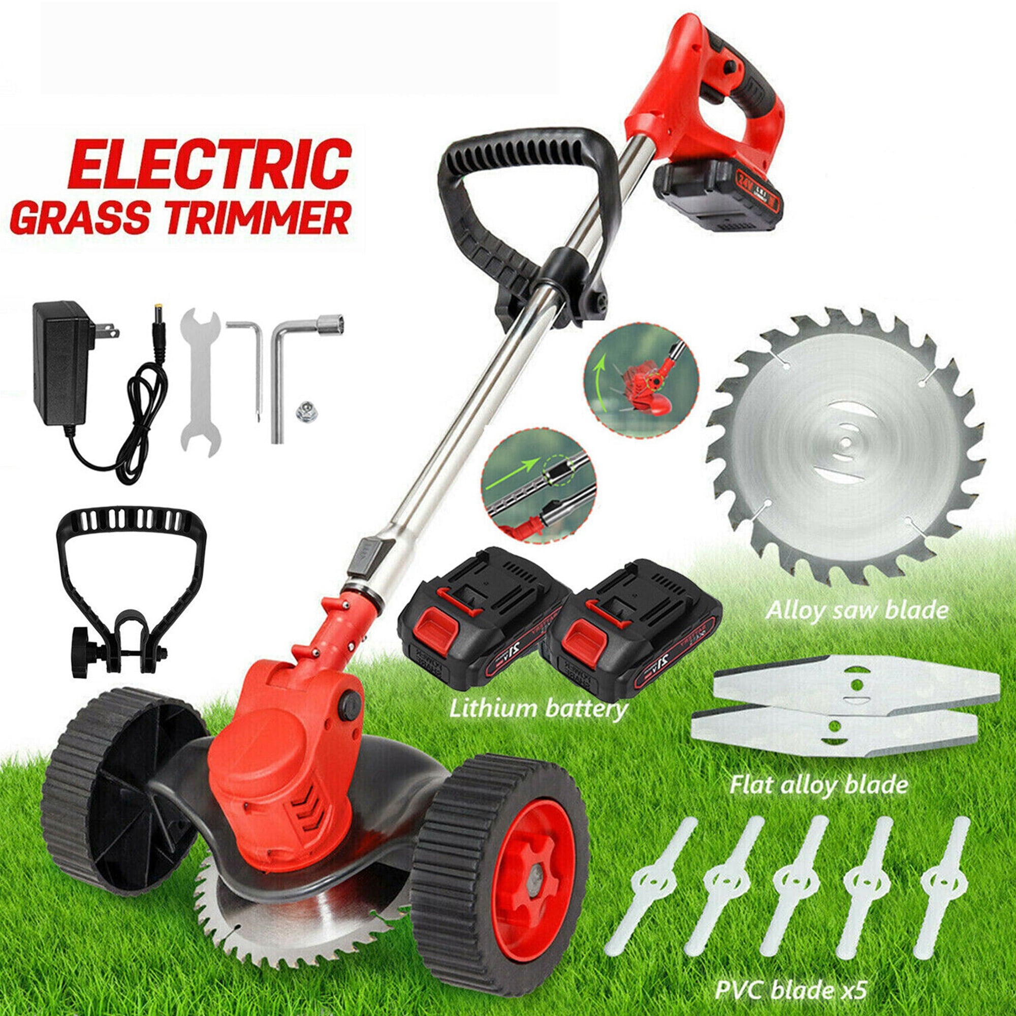 YouLoveIt Weed Wacker Battery Powered, 21V Cordless String Trimmer ...