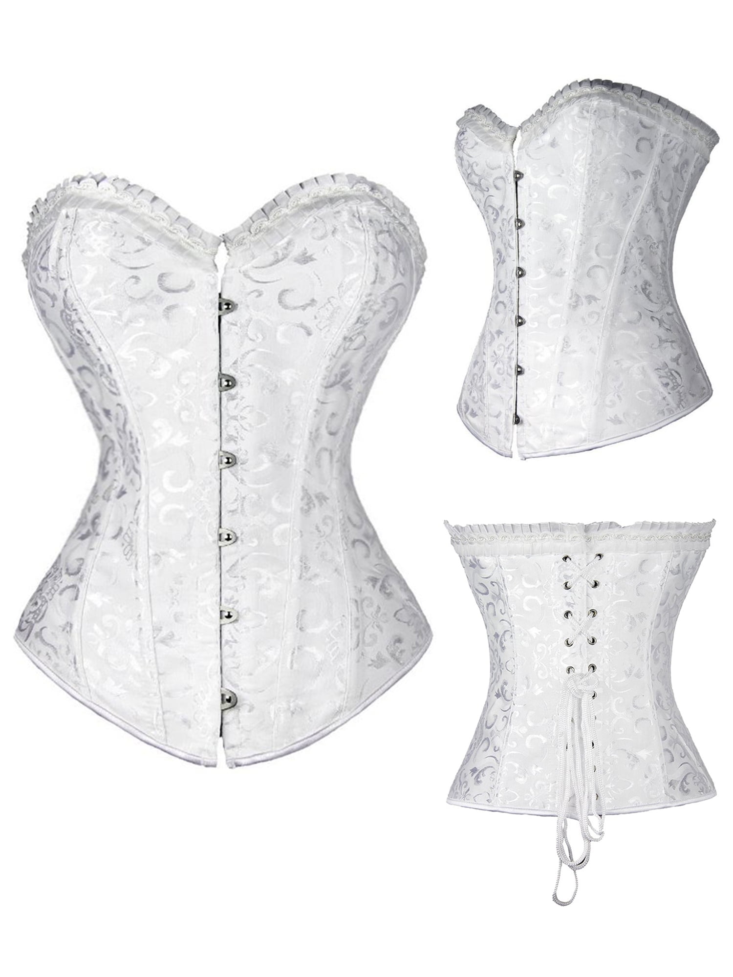 YouLoveIt Women Sexy Corset Push Up Shapewear Overbust Corset Bustier Bridal Dress Shapewear ...