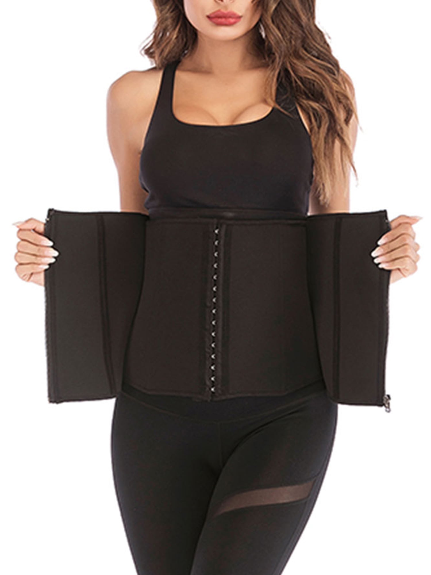 YouLoveIt Women Slim Waistline Body Shaper Women's Zipper Sweat Sauna ...