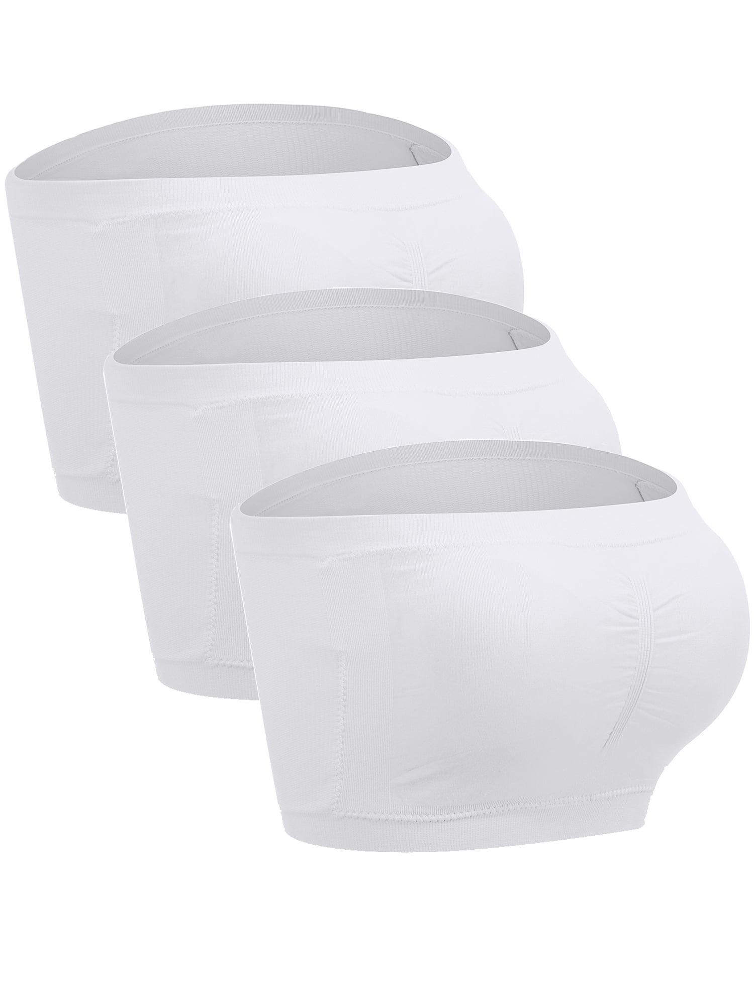 YouLoveIt Women Strapless Bandeau Bra Padded Strapless Bralette Bra ...