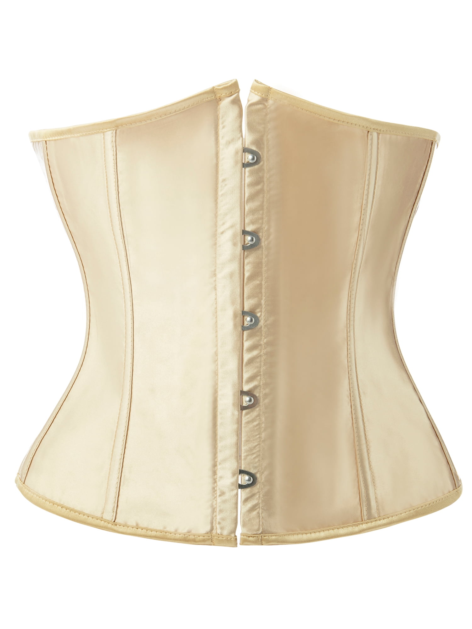 YouLoveIt Women's Corset Body Shaper Waist Training Overbust Satin ...