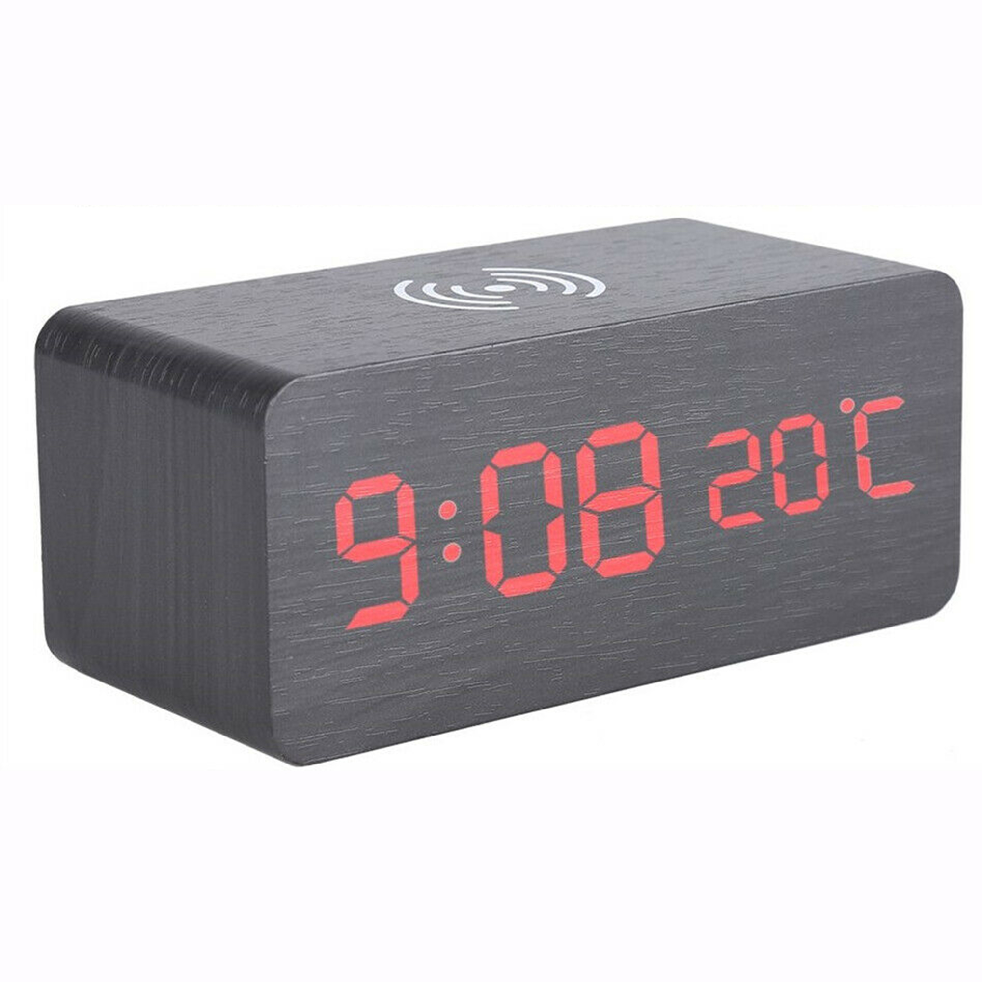 YouLoveIt Wooden Digital Alarm Clock LED Display Desk Clock Desk ...