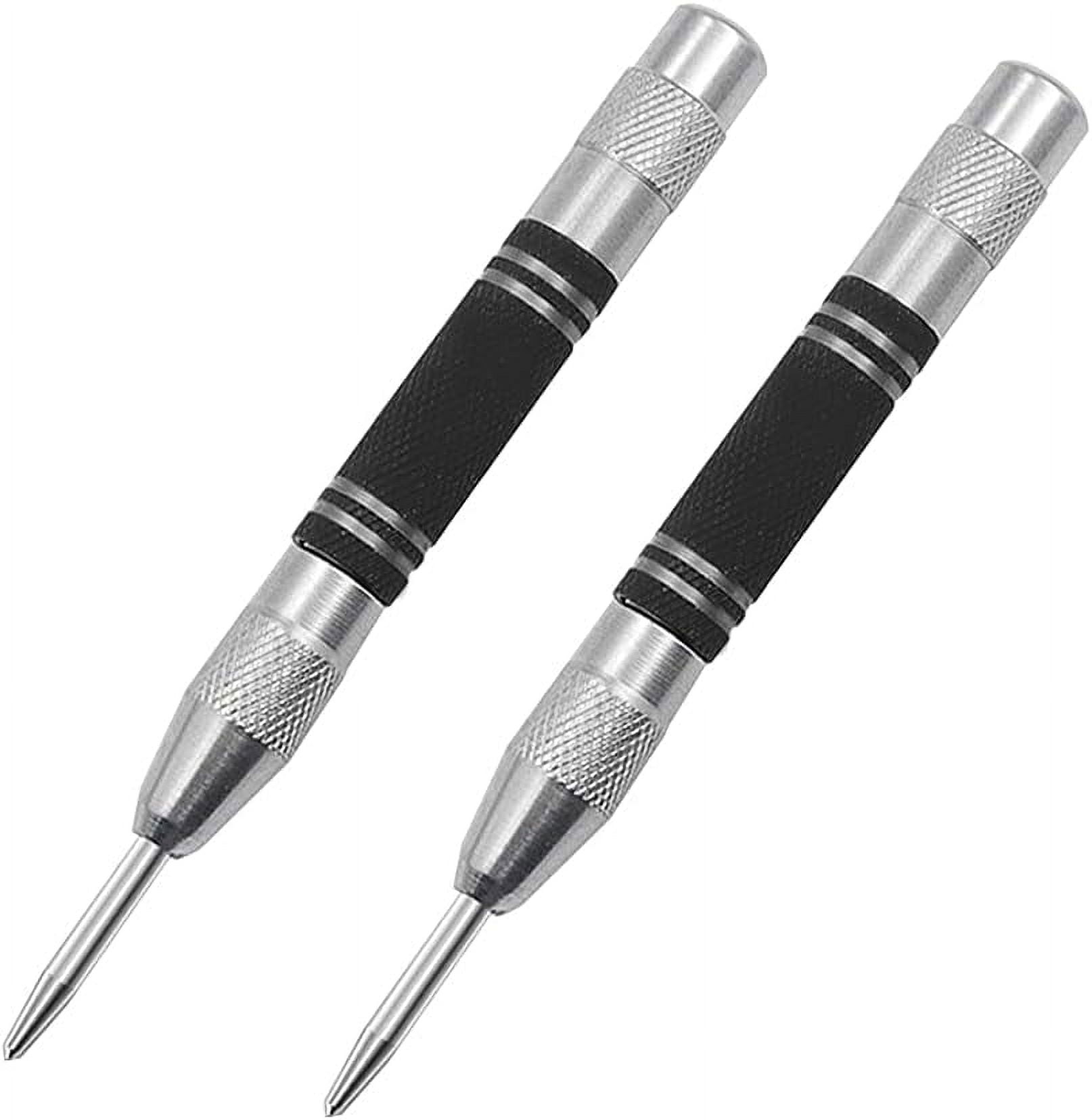 YouMen 2 Pcs Center Punch，Spring Center Punches 5 Inch Automatic with Adjustable Impact Auto ...