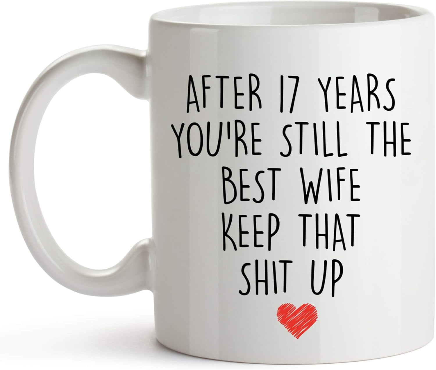 YouNique Designs 17 Year Anniversary Coffee Mug for Her, 11 Ounces ...