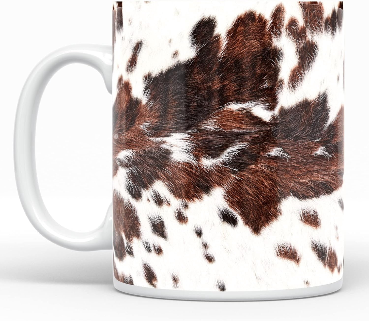 Cow Print Mug, 11 Ounces, Cute Cow Stuff, Coffee Mug, Cups, Brown Print ...