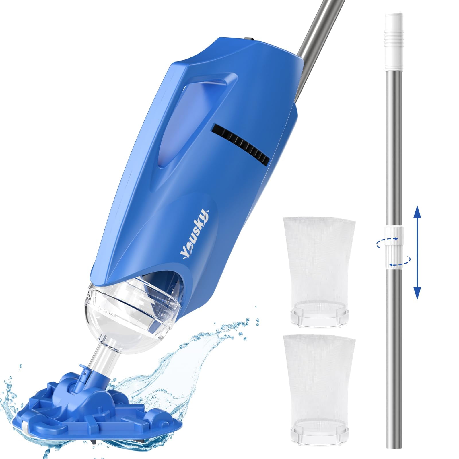 YouSky Handheld Pool Vacuum Cleaner Cordless Spa Hot Tub With Powerful ...