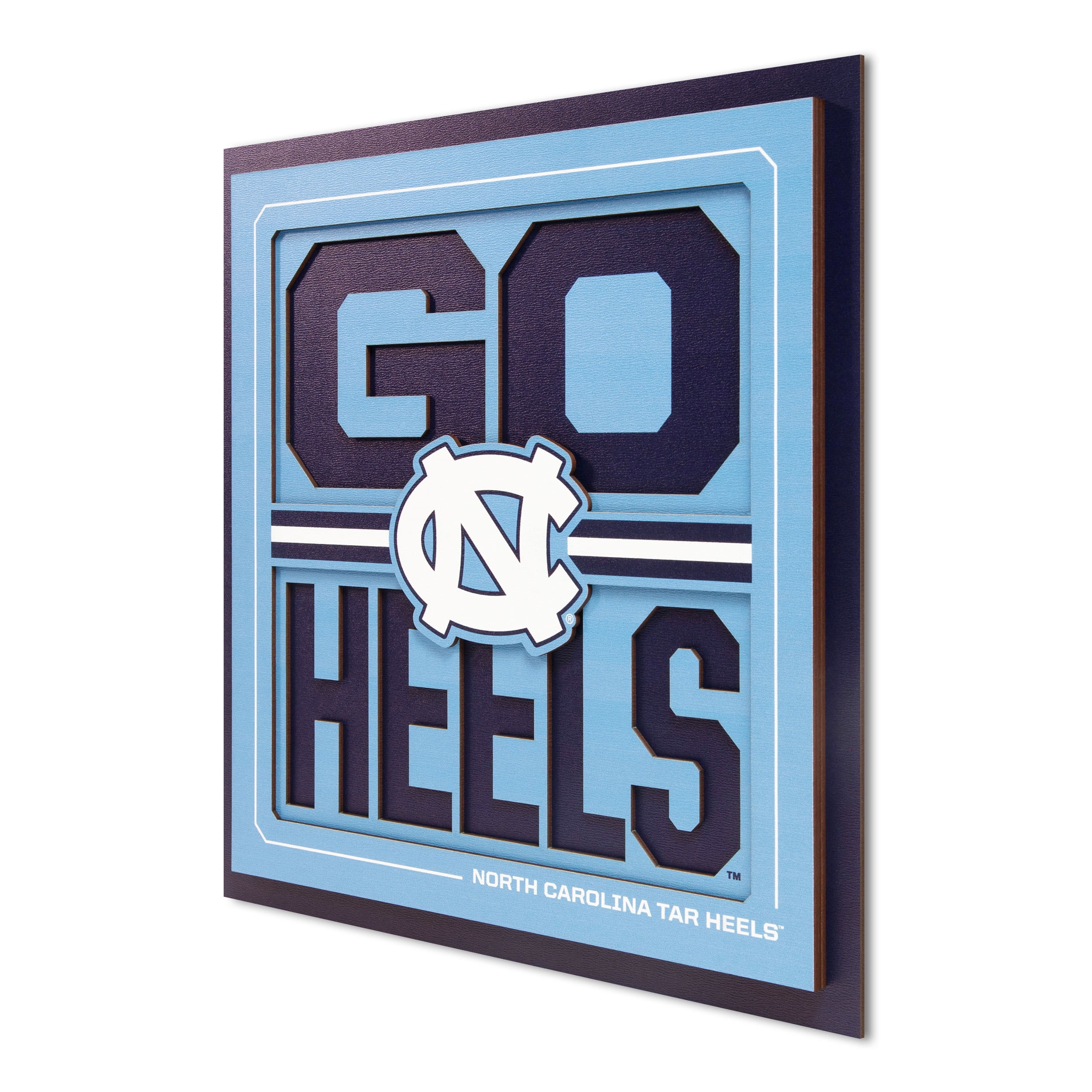 YouTheFan NCAA North Carolina Tar Heels Slogan Series 3D Wall Art ...