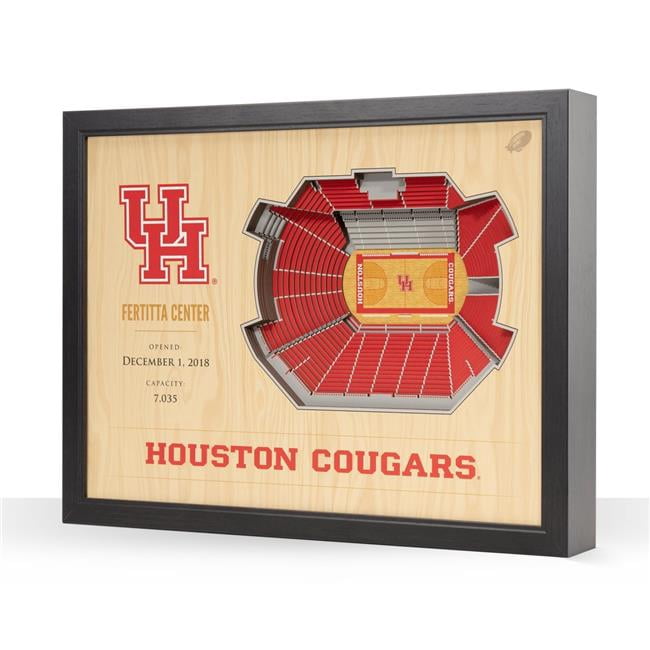 YouTheFan NCAA Houston Cougars BB 25-Layer Stadiumview Wall Art ...