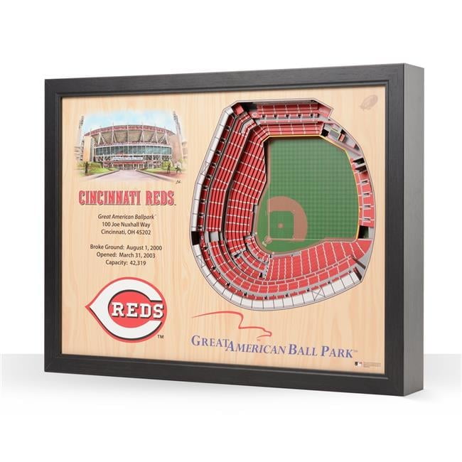 YouTheFan 9025221 22.25 x 22 x 23 in. MLB Cincinnati Reds 25-Layer ...