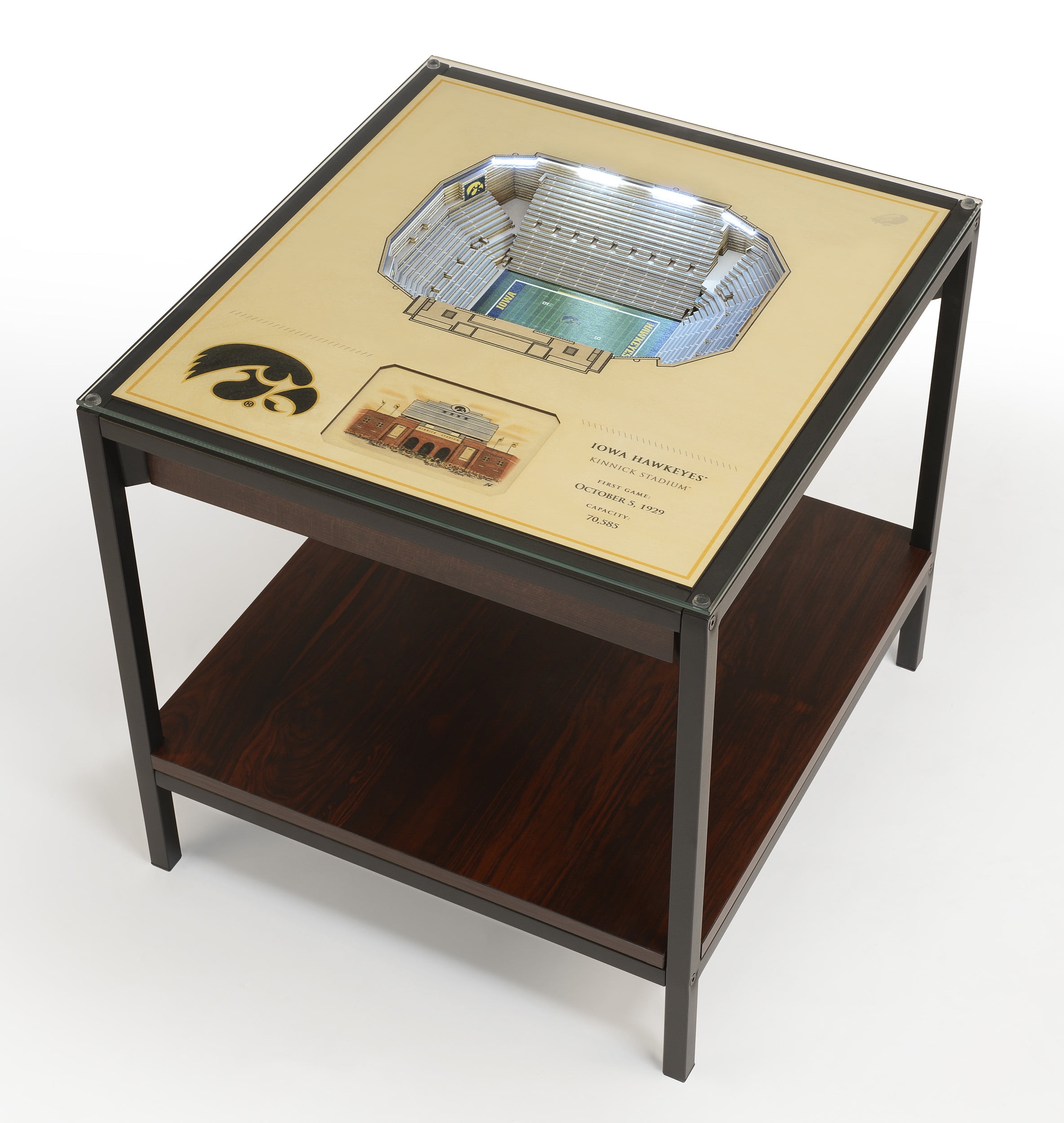 Iowa Hawkeyes 25-Layer StadiumViews Lighted End Table - Walmart.com