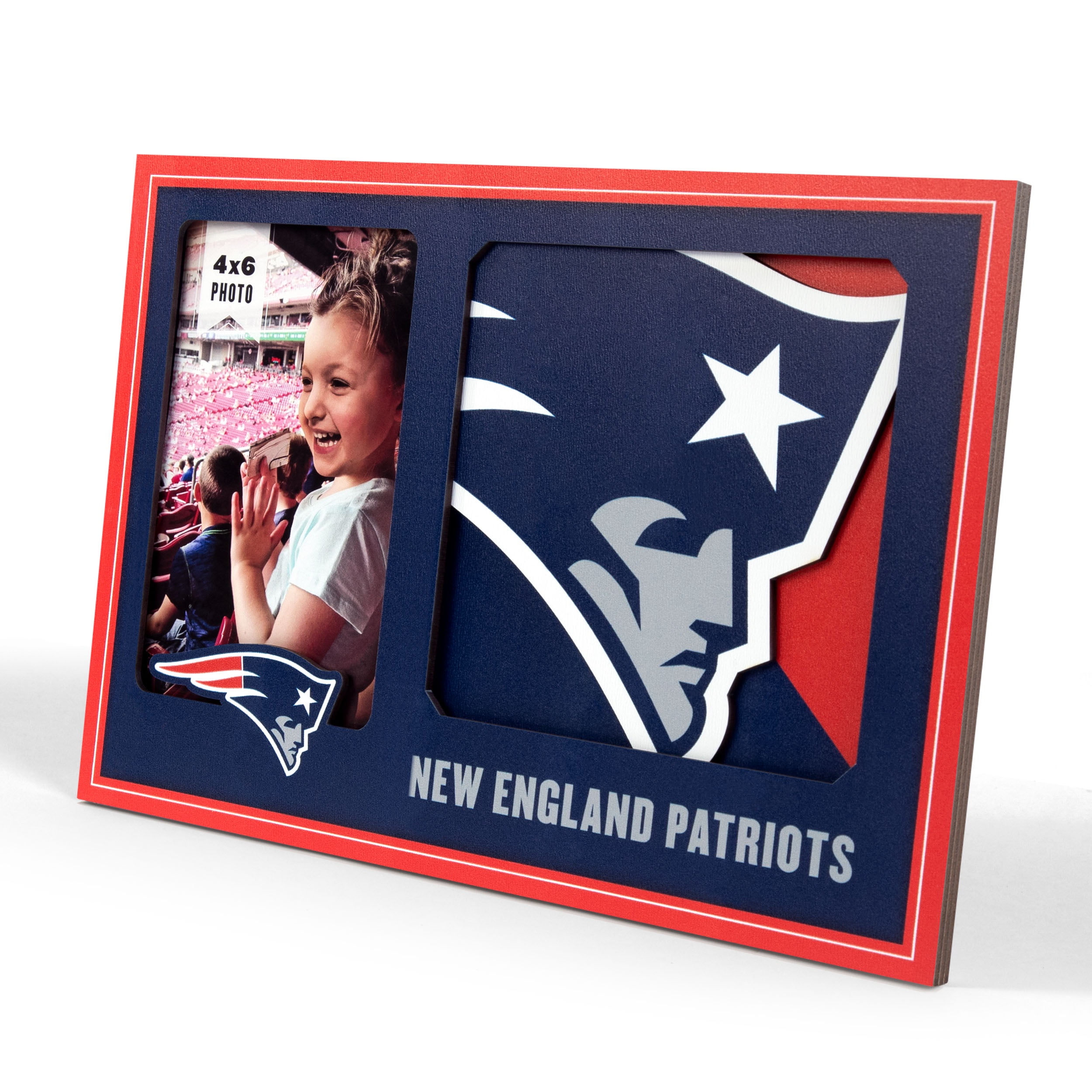 New England Patriots 3D Logo Picture Frame - Walmart.com